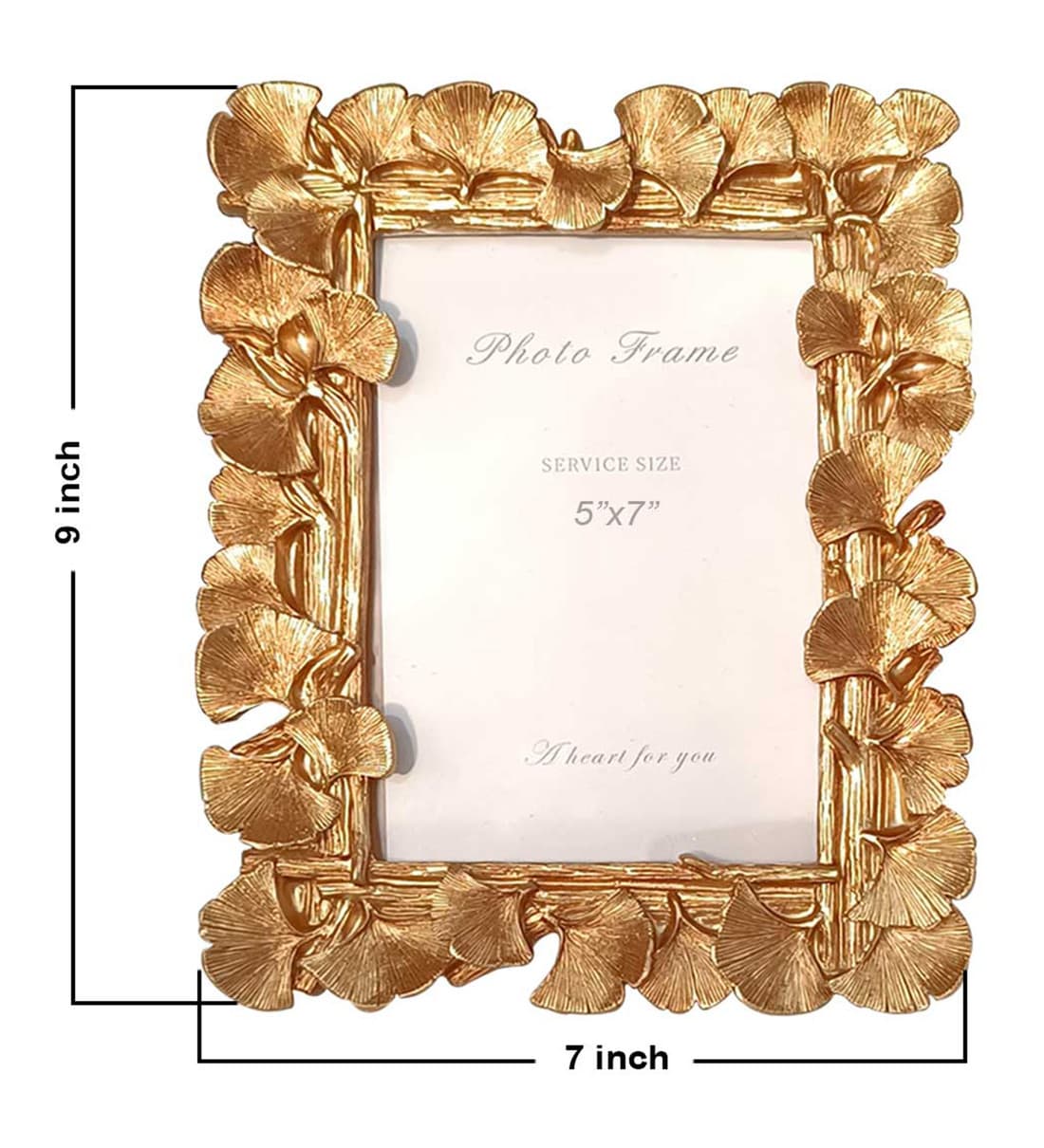Buy Gold Metal Gingko Leaf Table Photo Frame by Art Street Online ...