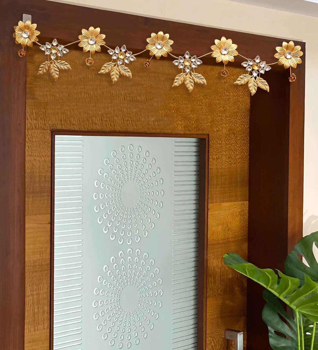 Buy Gold Metal Hanging Toran at 35% OFF by The Home Co. | Pepperfry