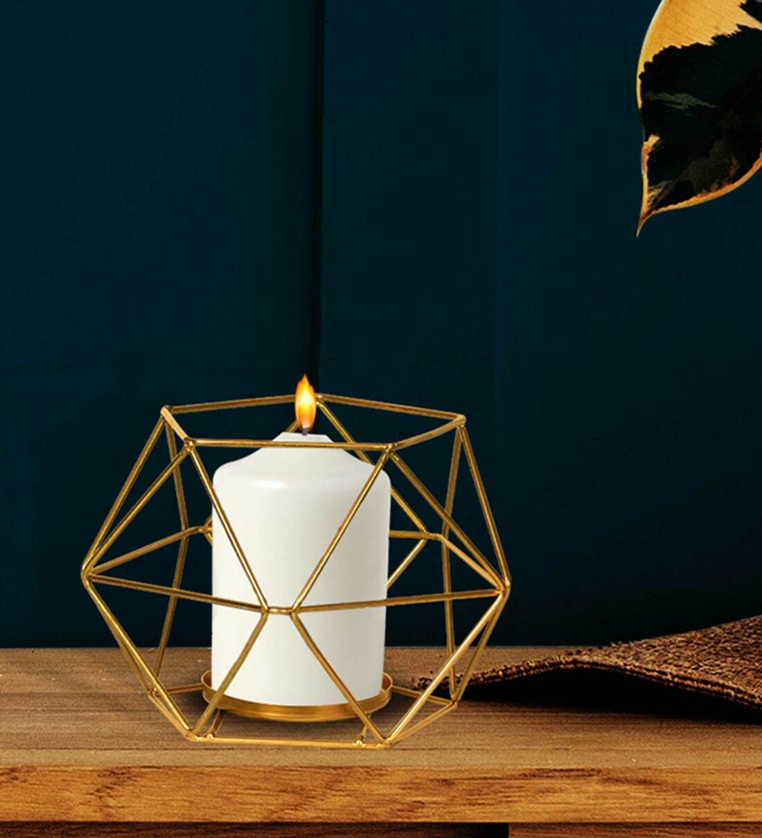 Buy Gold Octagonal Golden Set Of 2 Iron Candle Holder at 51% OFF by ...