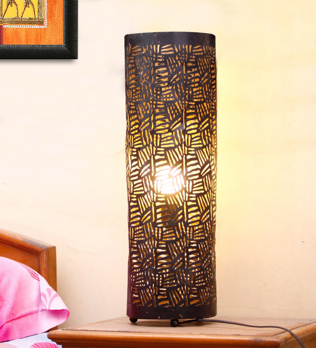 Buy Gold Metal Shade Table Lamp with Gold Base by Palak International ...