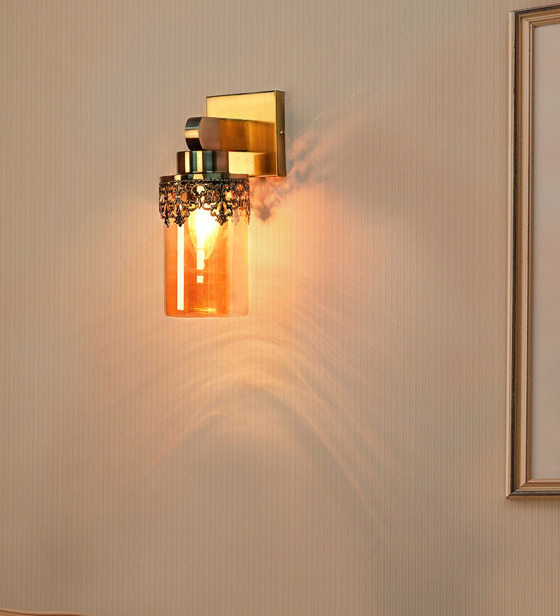Buy Jacinda Gold Mild Steel and Glass Wall Sconces by Fos Lighting at ...