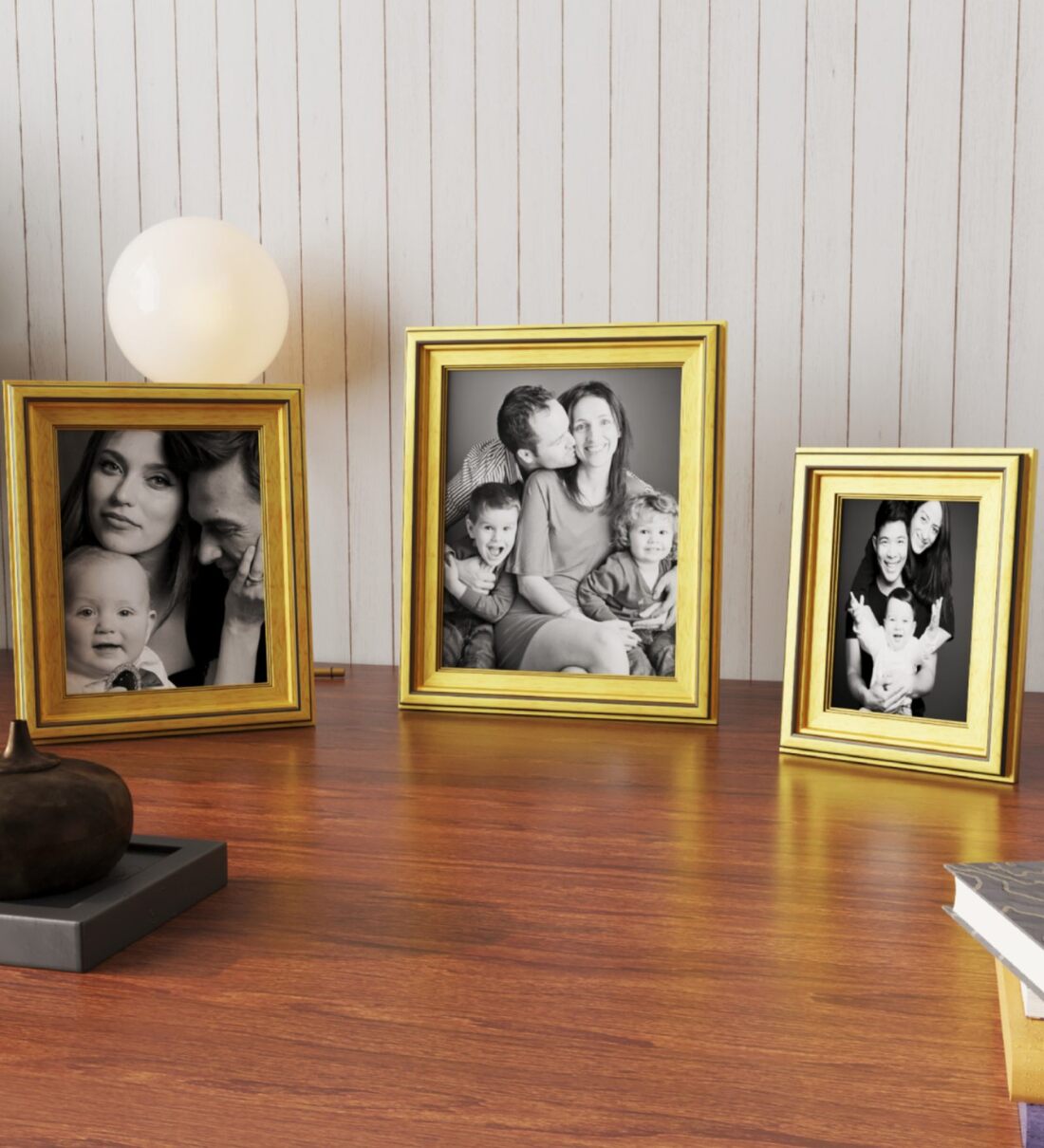 Buy Gold Synthetic Wood (Set of 3) Photoframes by Art Street at 12% OFF ...