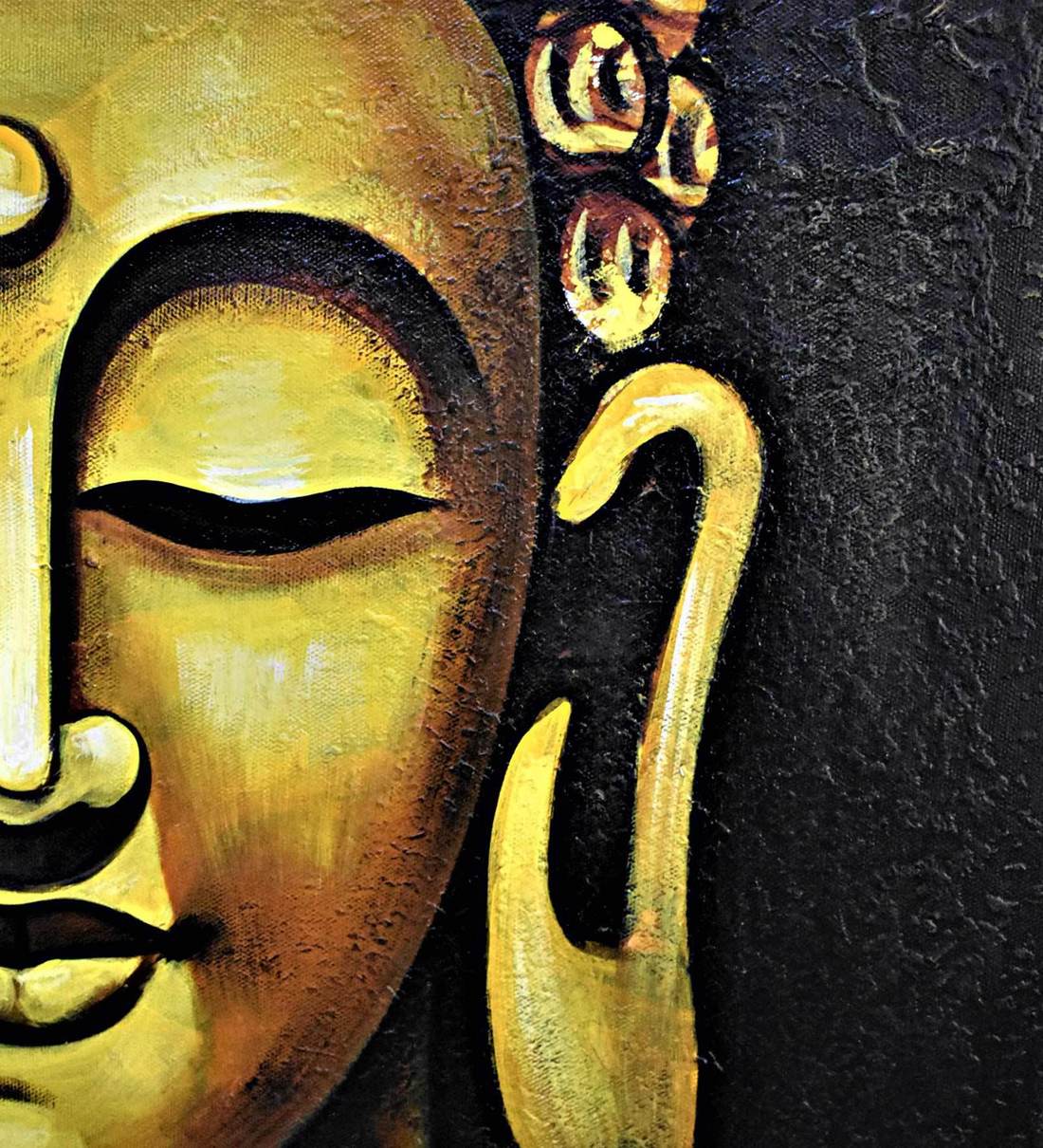 Buddha Half Face Painting