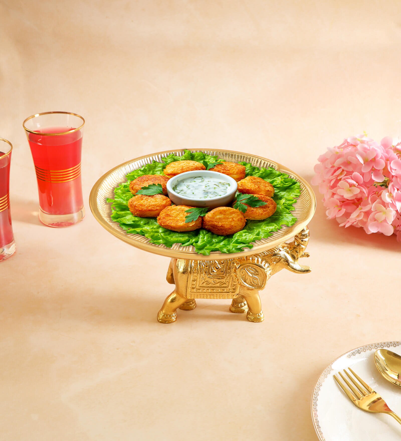 Buy Gold Aluminium 12 Inch Appetizer Platters at 53% OFF by The Home Co ...