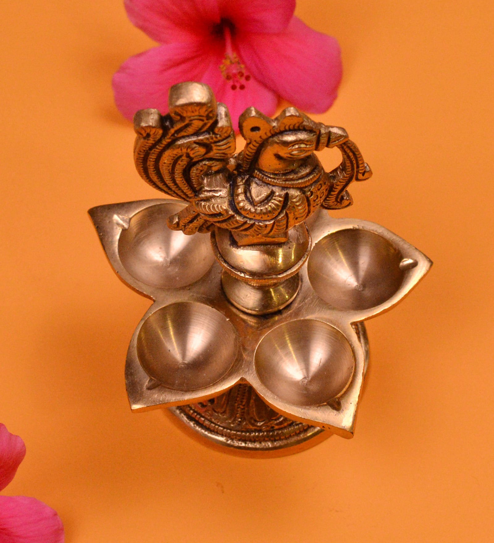 Buy Gold Brass Beautiful Annam Pakshi Diya at 24% OFF by Ekaa | Pepperfry