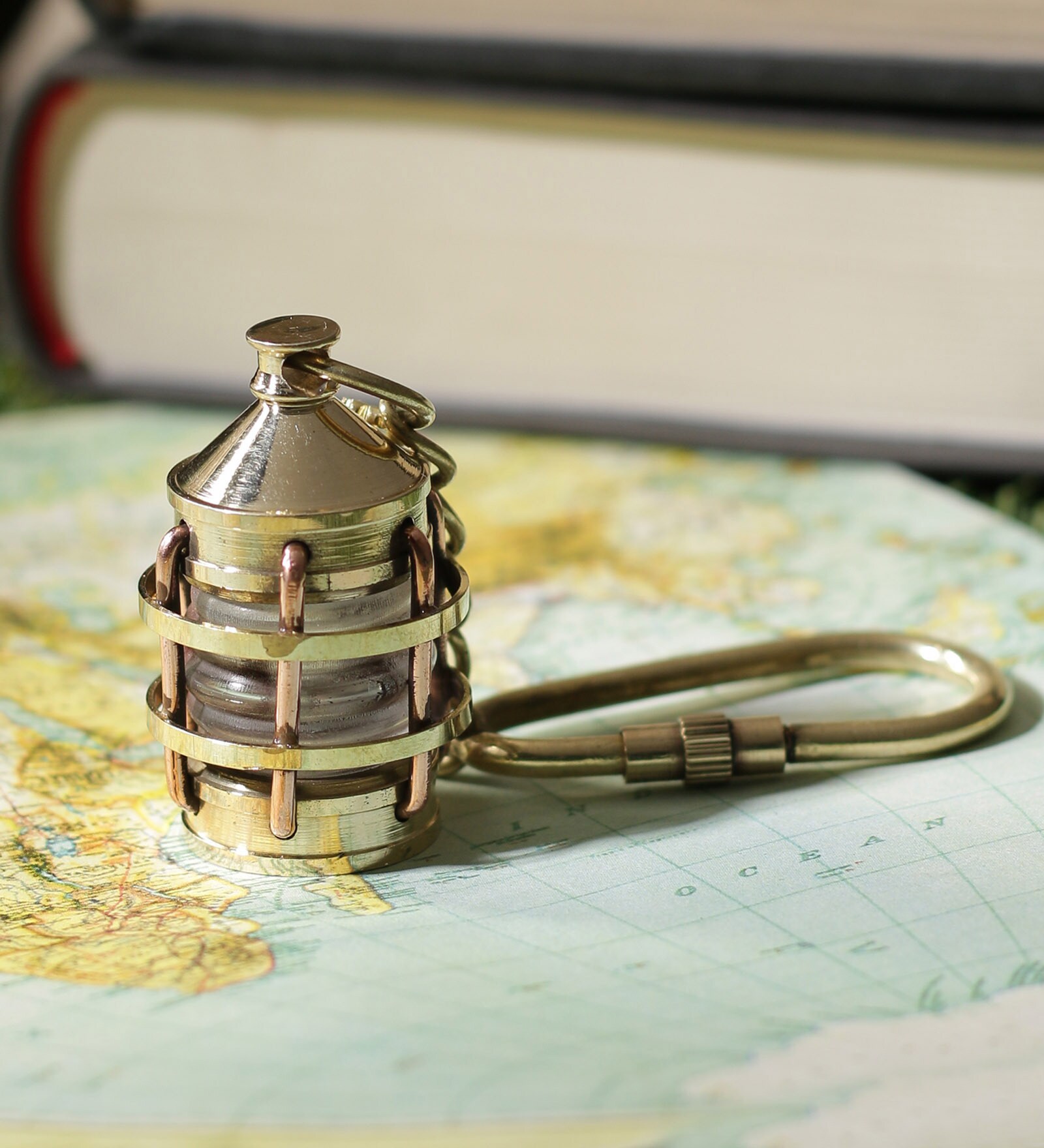 Buy Gold Brass Caged Lantern Key Chain By Exim Decor Online - Keychains ...