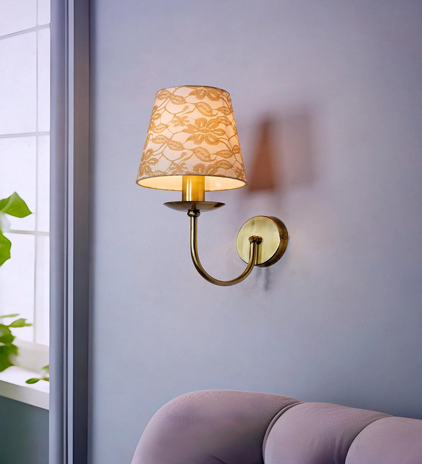 Buy Gold Mild Steel Uplight Wall Scones at 5% OFF by Fos Lighting ...