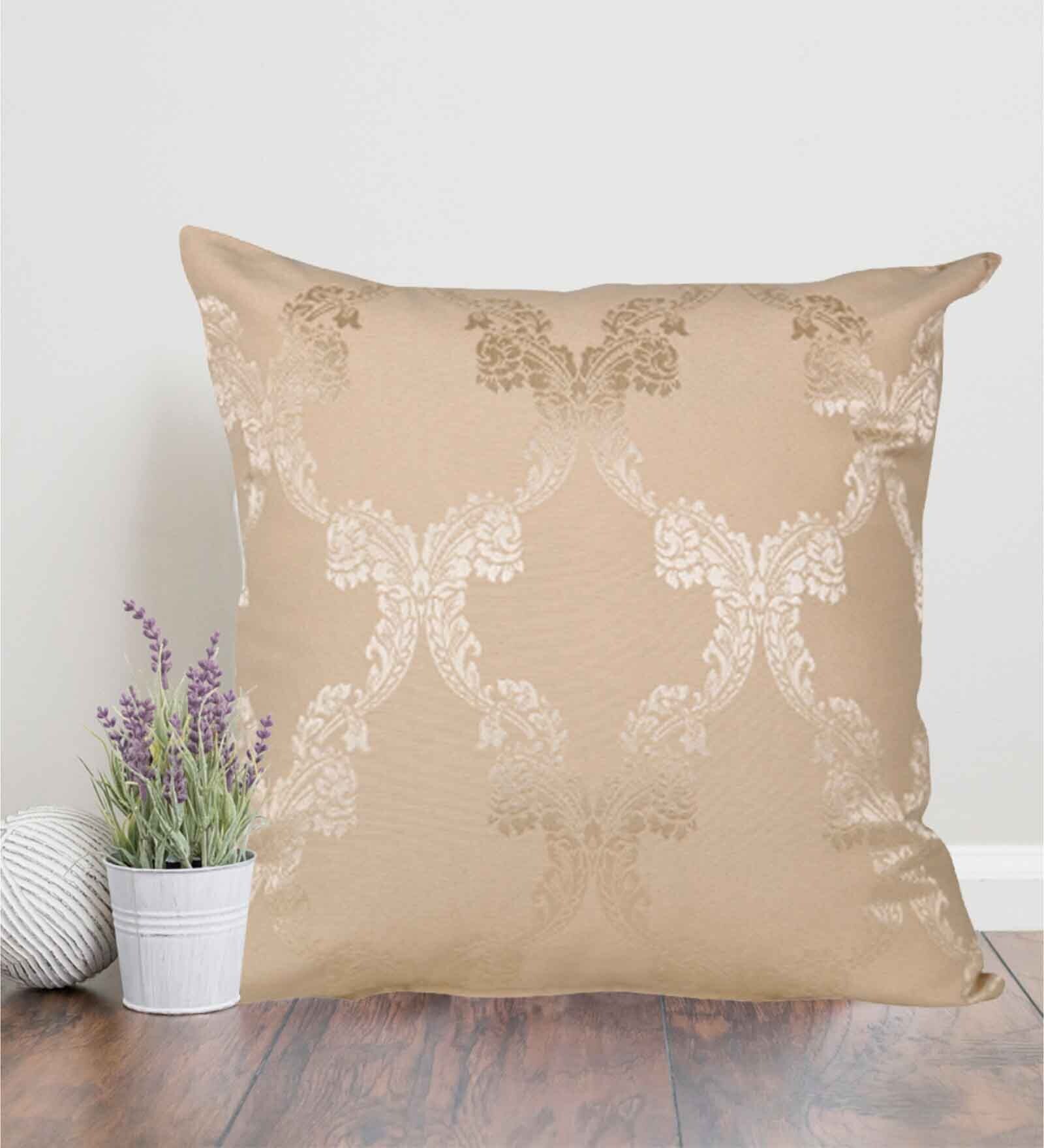 Buy Gold Traditional Cotton 18 x 18 Inches Cushion Cover at 28% OFF by ...