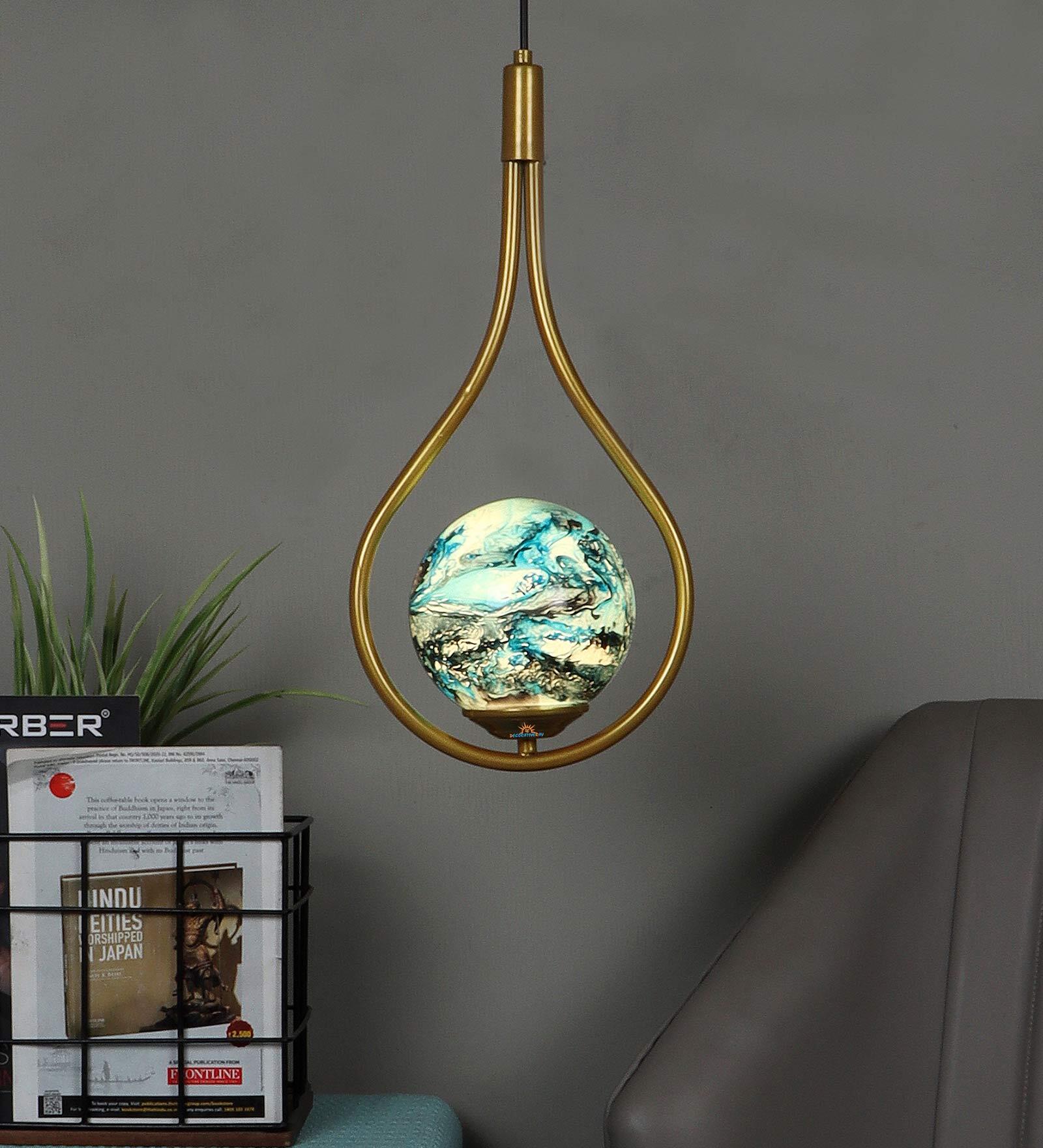 Buy Mavis Gold Iron Hanging Light at 60% OFF by DecorativeRay | Pepperfry