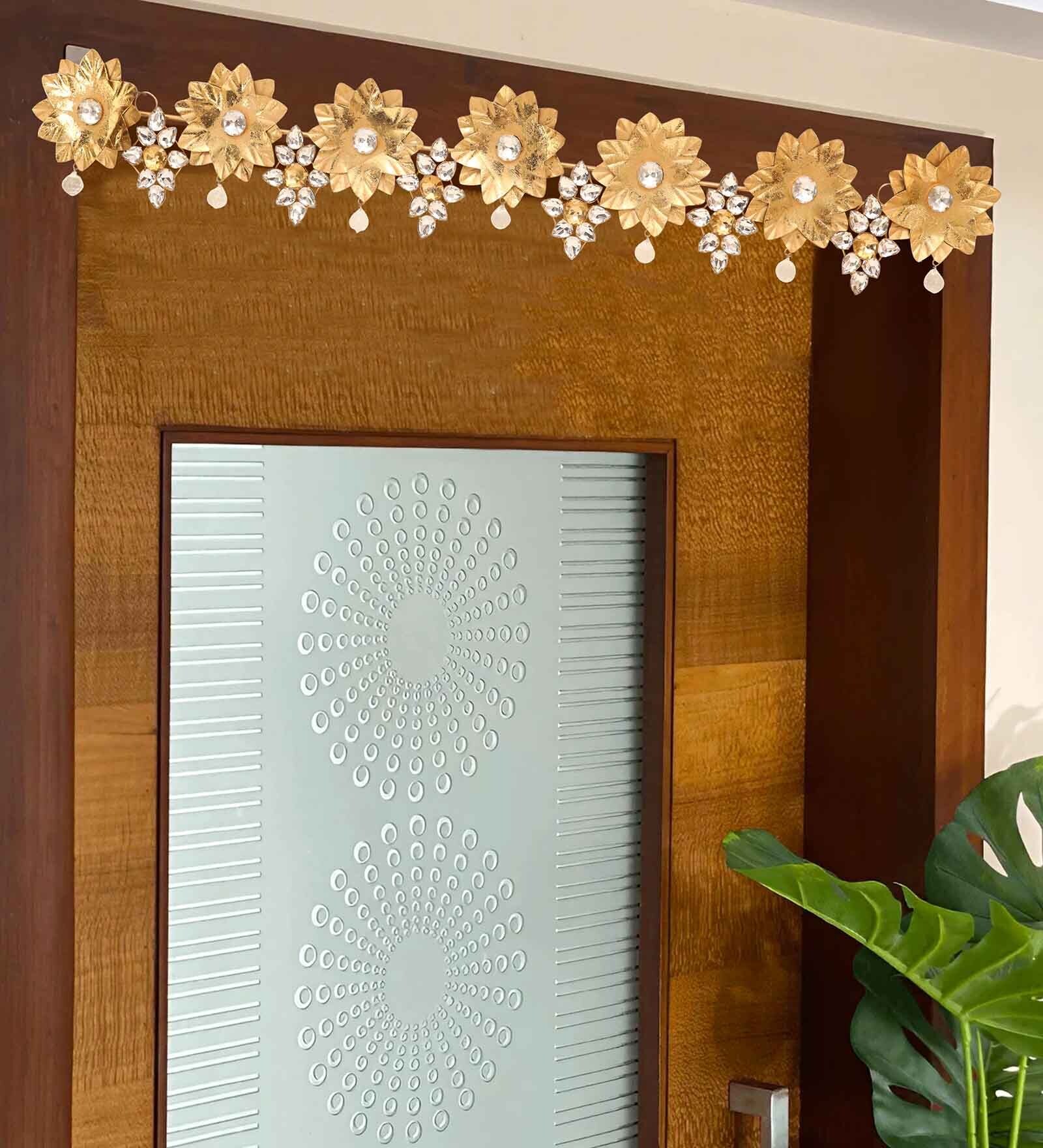 Buy Gold Metal Hanging Toran at 21% OFF by The Home Co. | Pepperfry