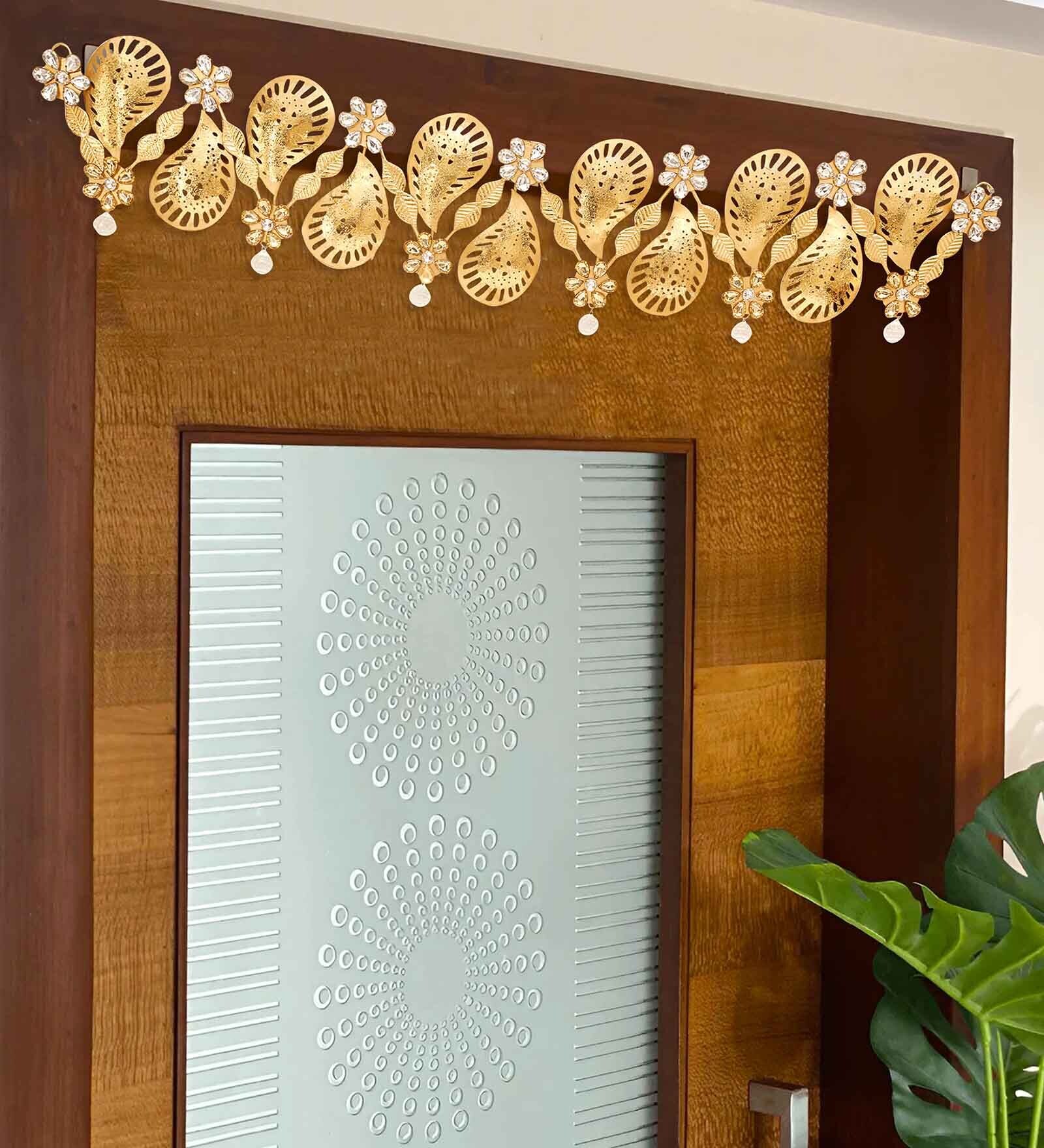 Buy Gold Metal Hanging Toran at 54% OFF by The Home Co. | Pepperfry