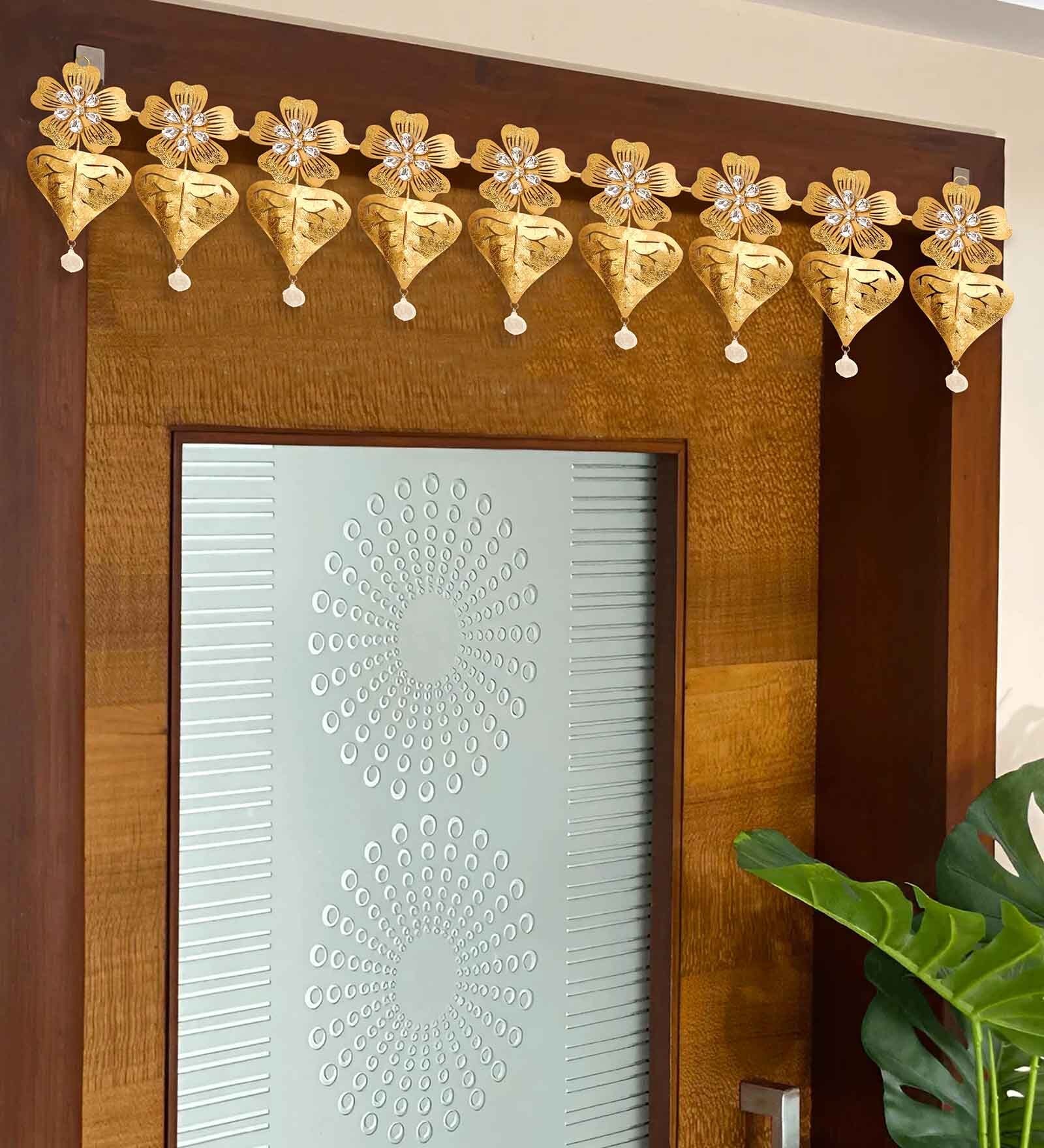 Buy Gold Metal Hanging Toran at 35% OFF by The Home Co. | Pepperfry