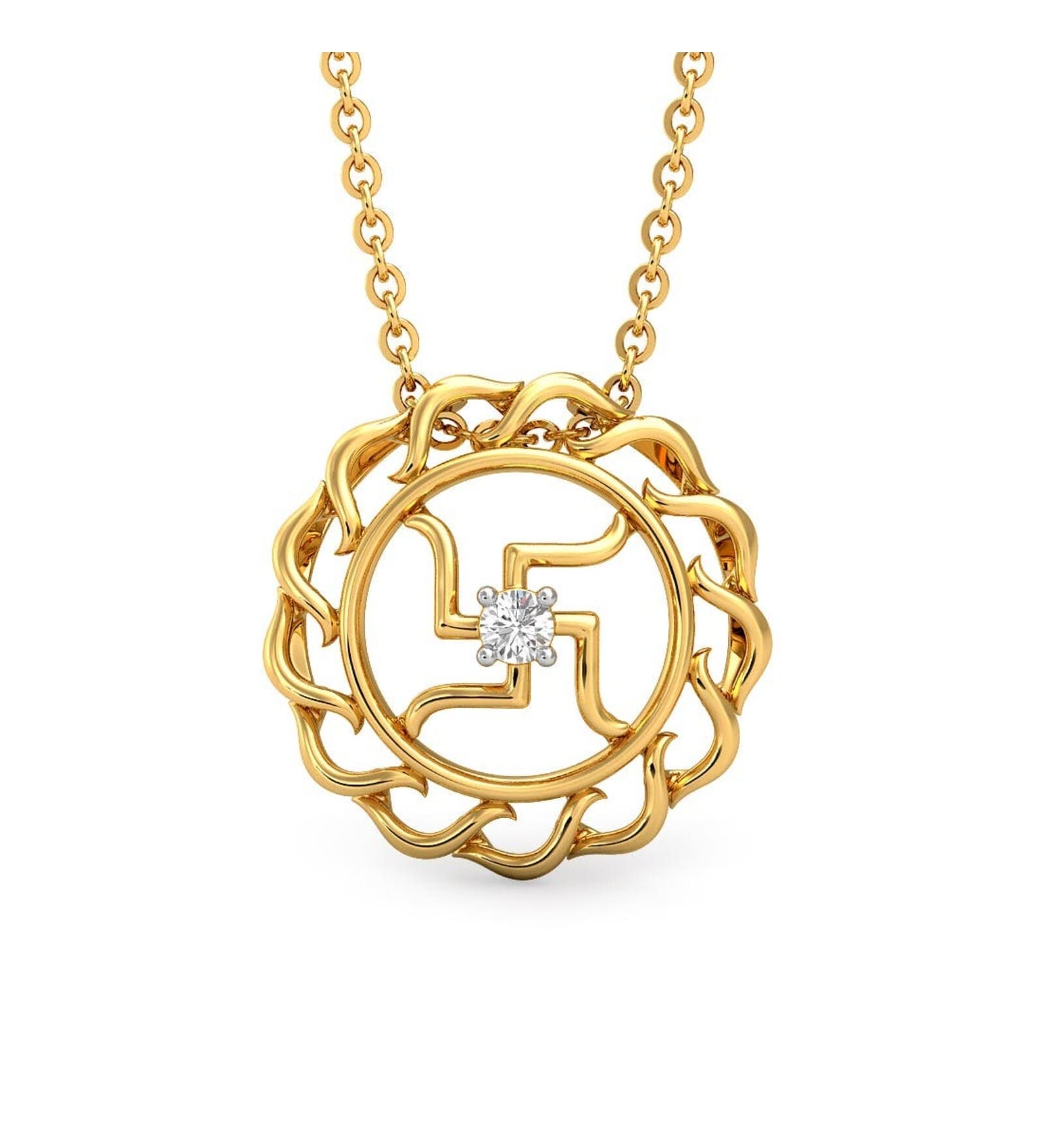 Buy Swastik Gold 0.76 Grams BIS Hallmark Pendant at 21% OFF by Candere ...