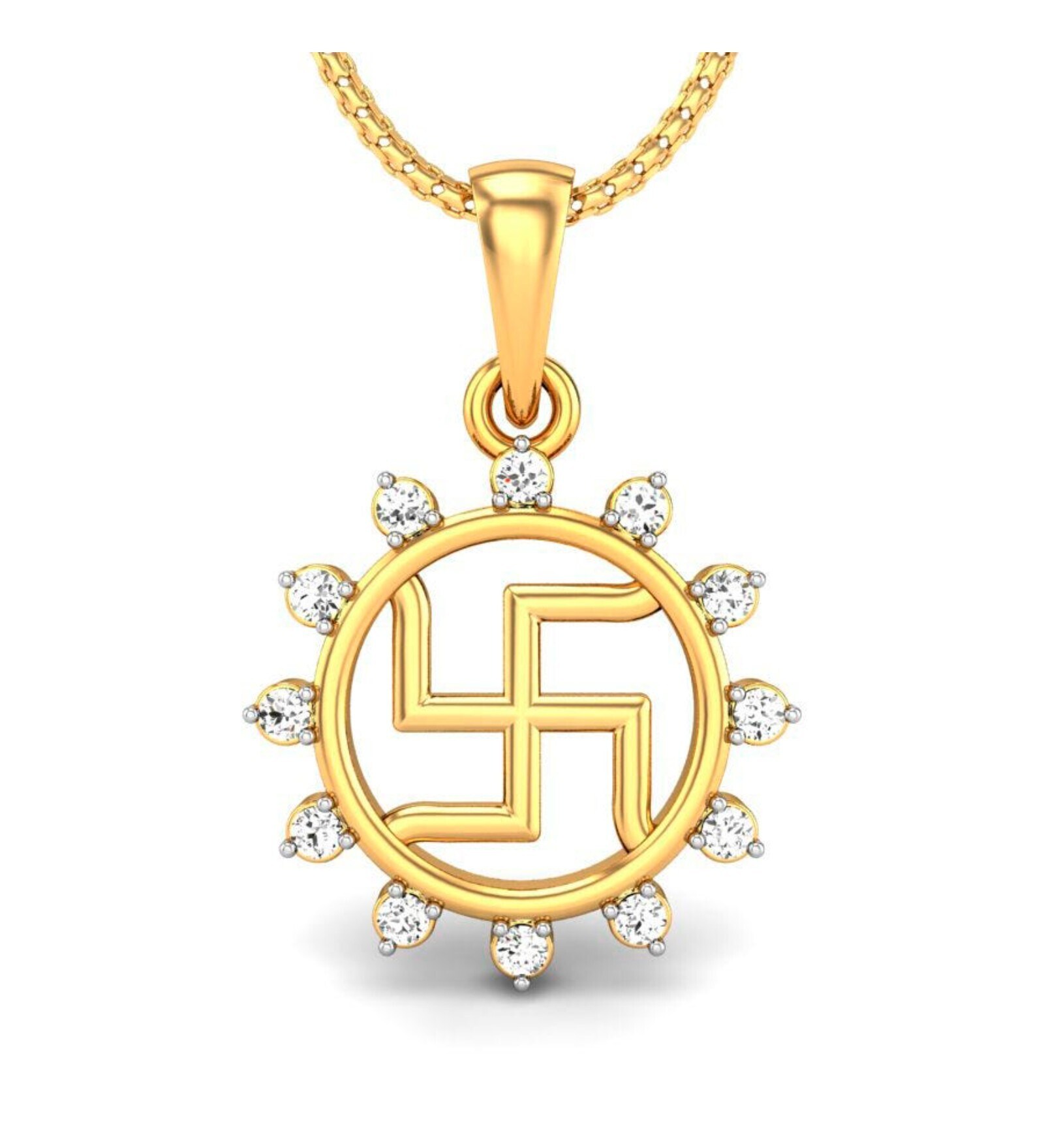 Buy Swastik Gold 3 Grams BIS Hallmark Pendant at 13% OFF by Candere By ...