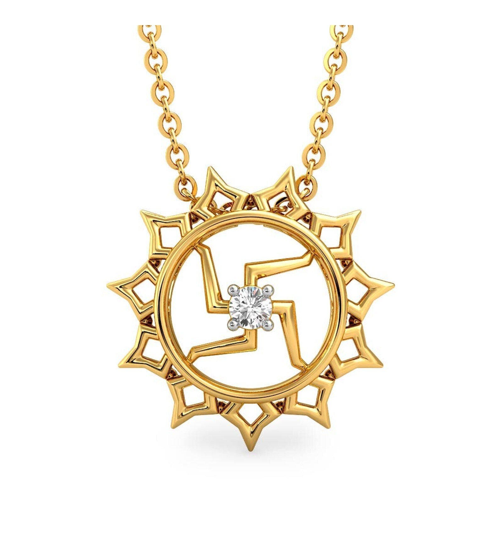 Buy Swastik Gold 0.6 Grams BIS Hallmark Pendant at 21% OFF by Candere ...