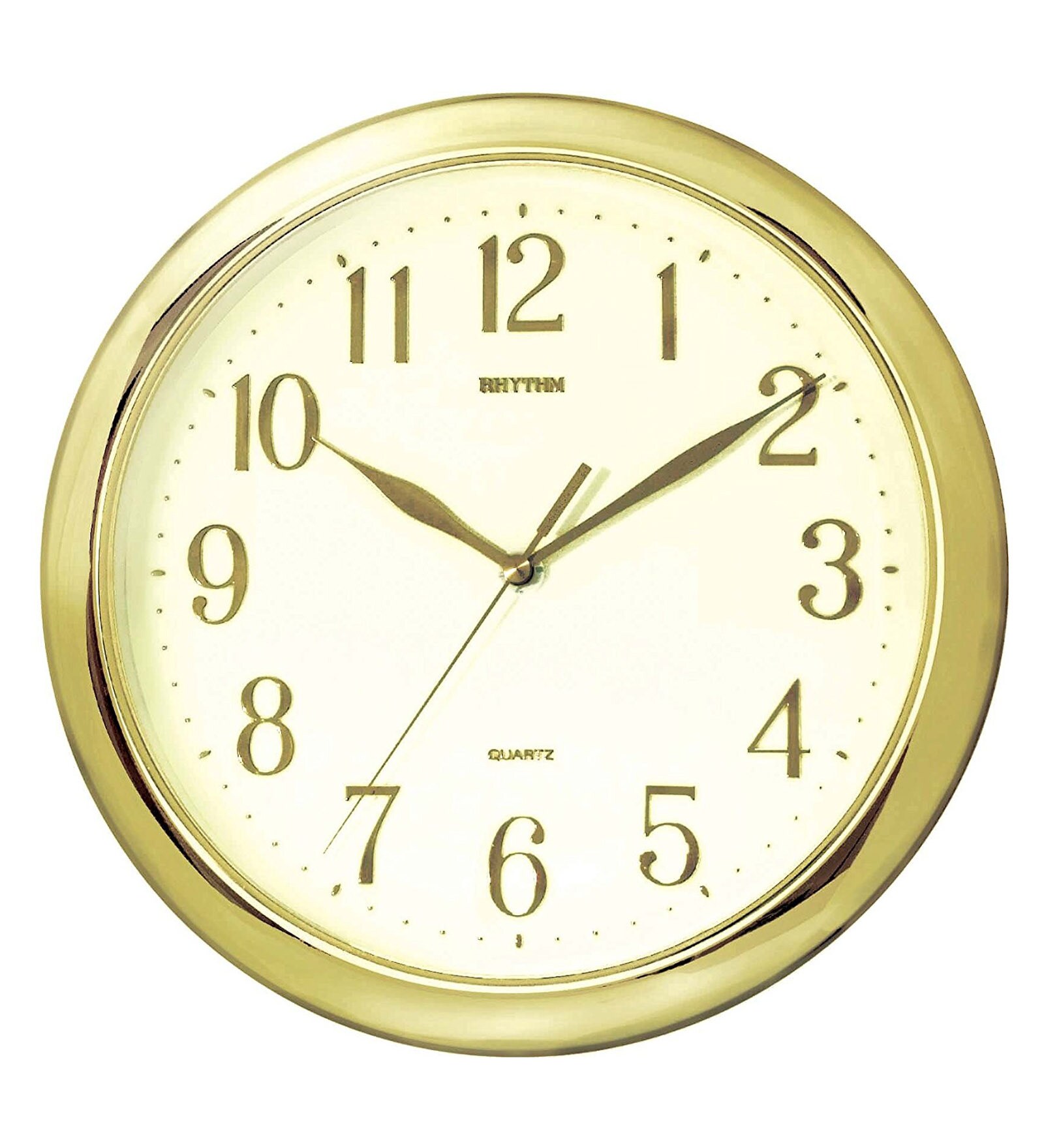 Buy Gold Finish Plastic Wall Clock by Rhythm Online - Modern Wall ...