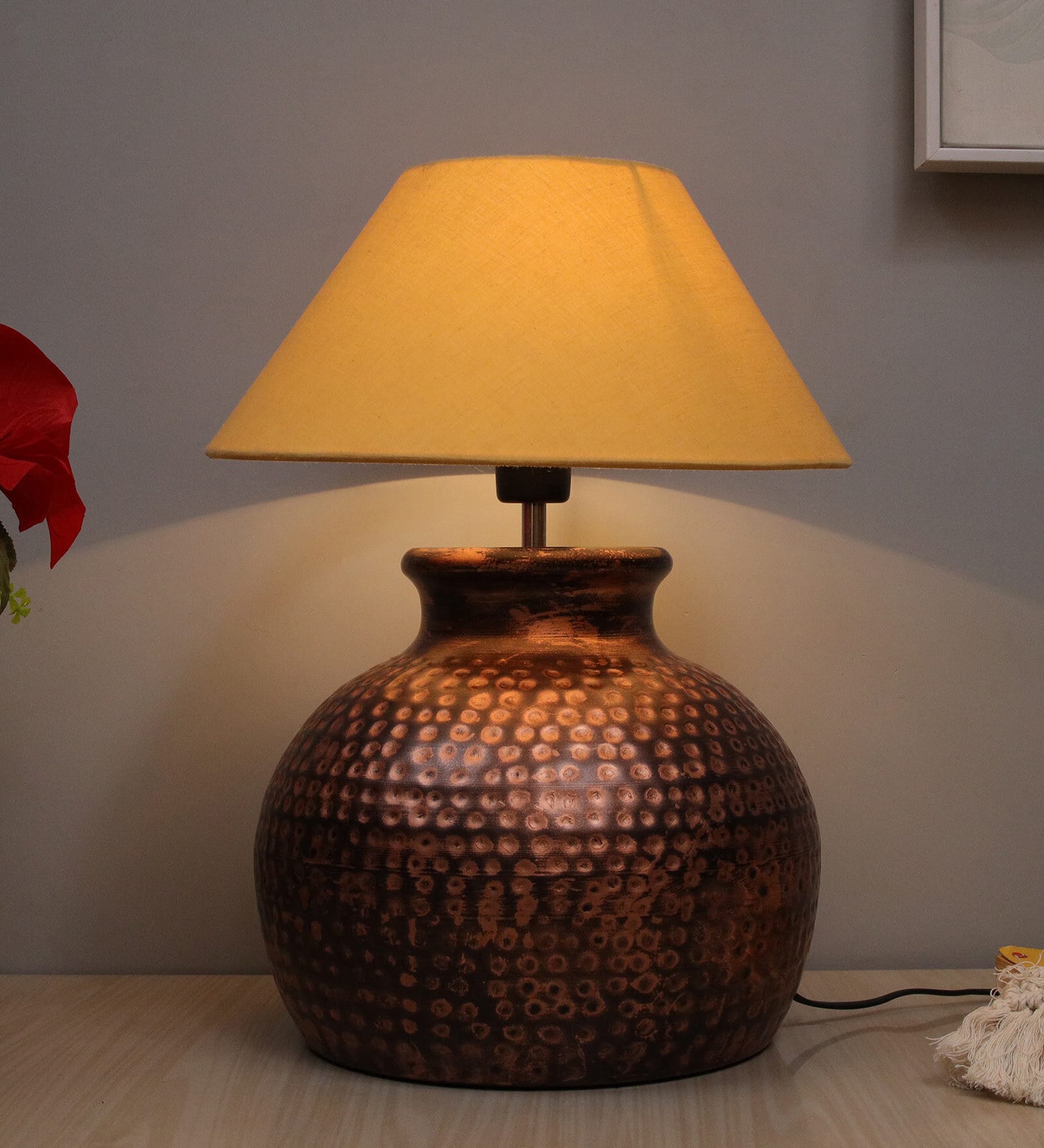 Buy Gold Shade Table Lamp With Metal Base By Homesake at 66% OFF by ...