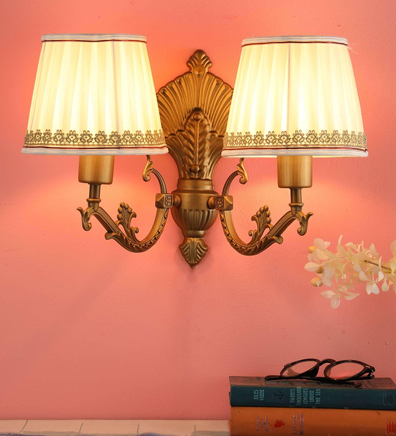 Buy Gold Metal Wall Mounted Uplight Sconce (Gold) at 2% OFF by LeArc ...