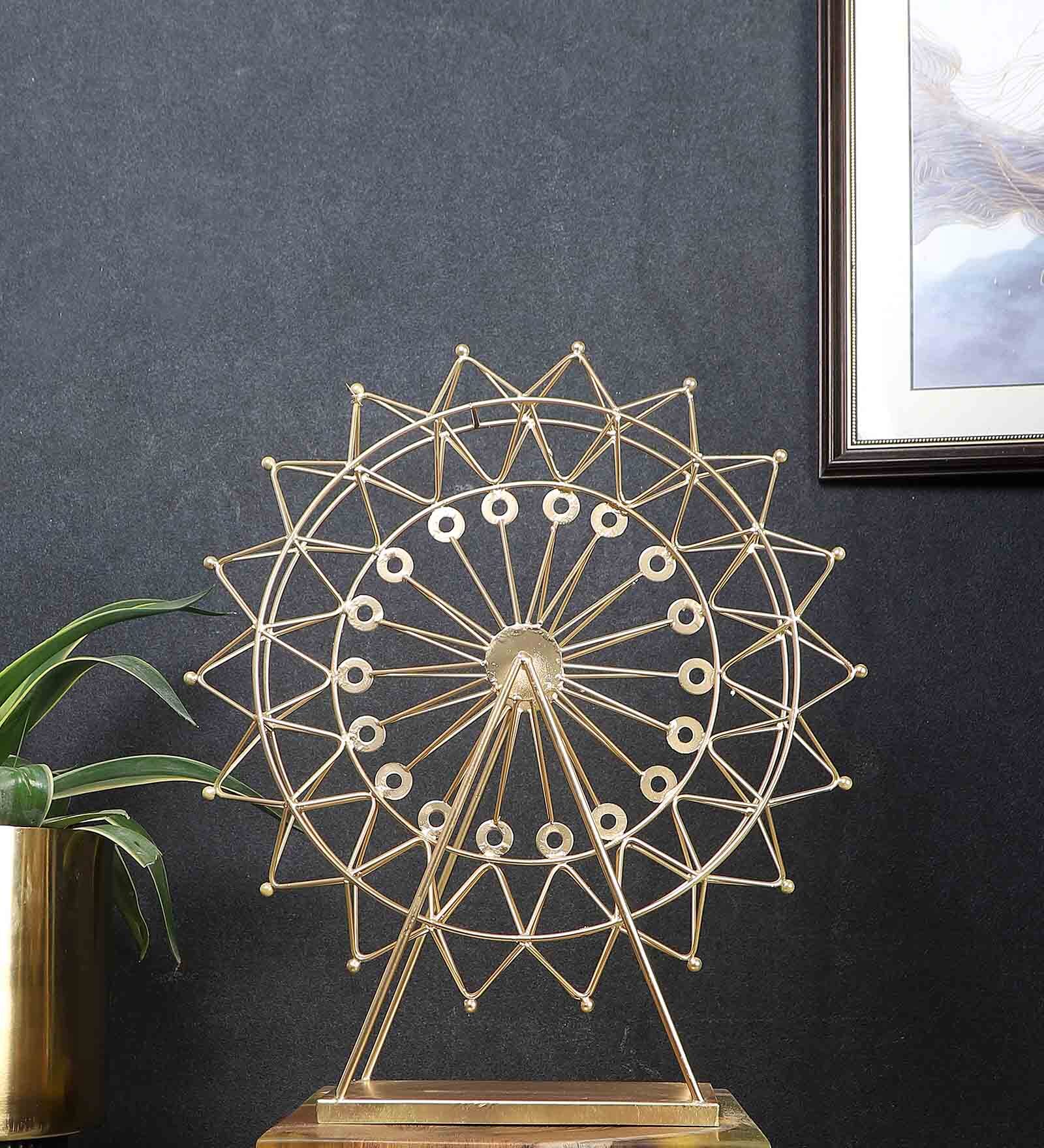 Buy Gold The Ferrous Revolving Wheel Showpiece at 18% OFF by Amaya ...