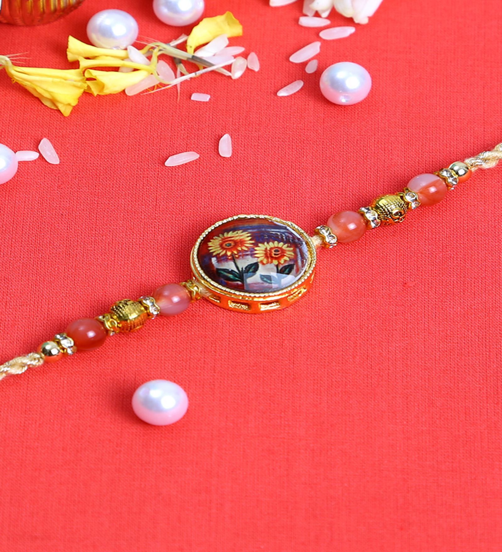 Buy Gold Thread & Plastic Rakhi Set by Aapno Rajasthan at 20% OFF by ...