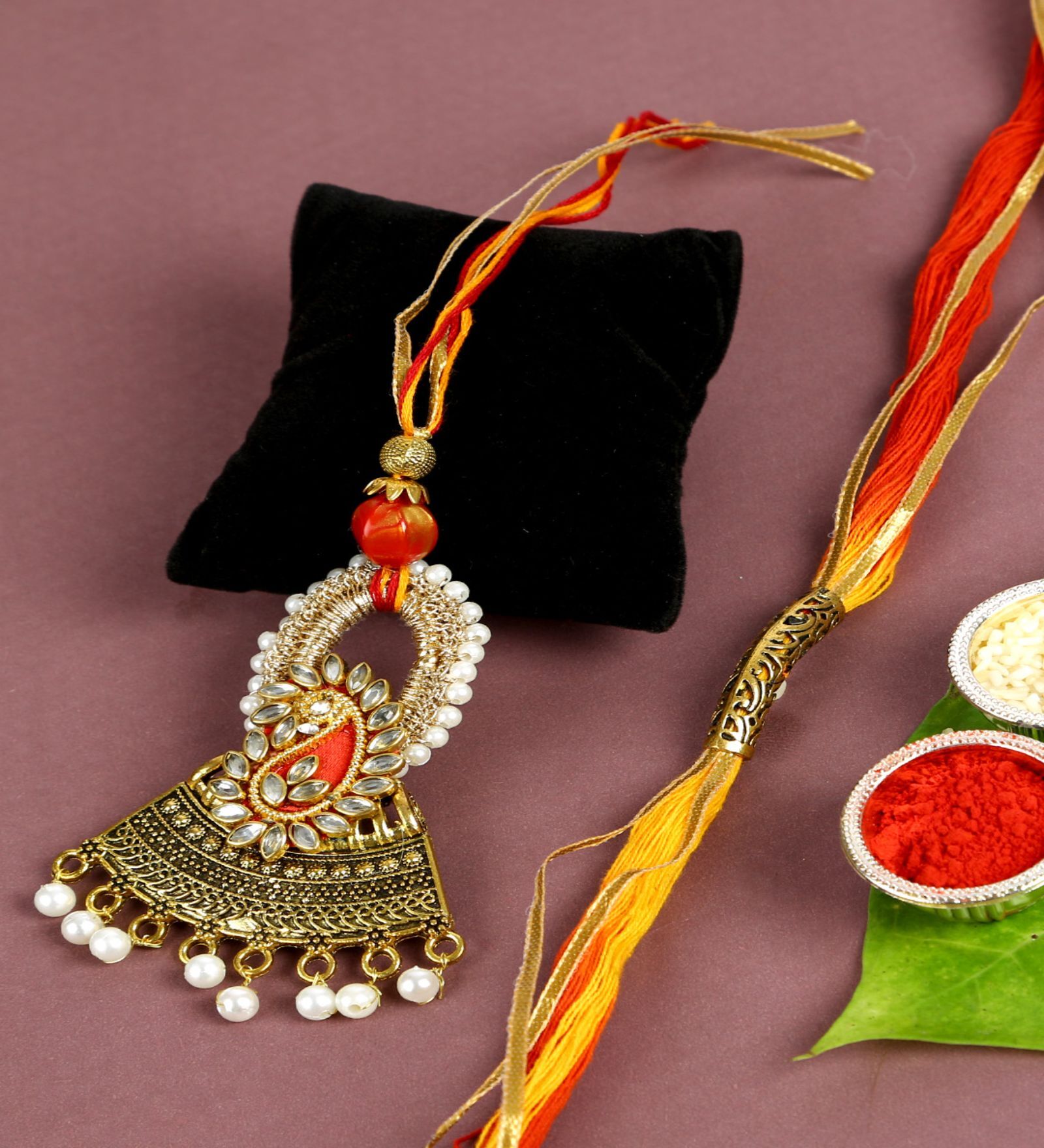 Buy Gold Thread & Plastic Rakhi Set by Aapno Rajasthan at 19% OFF by ...