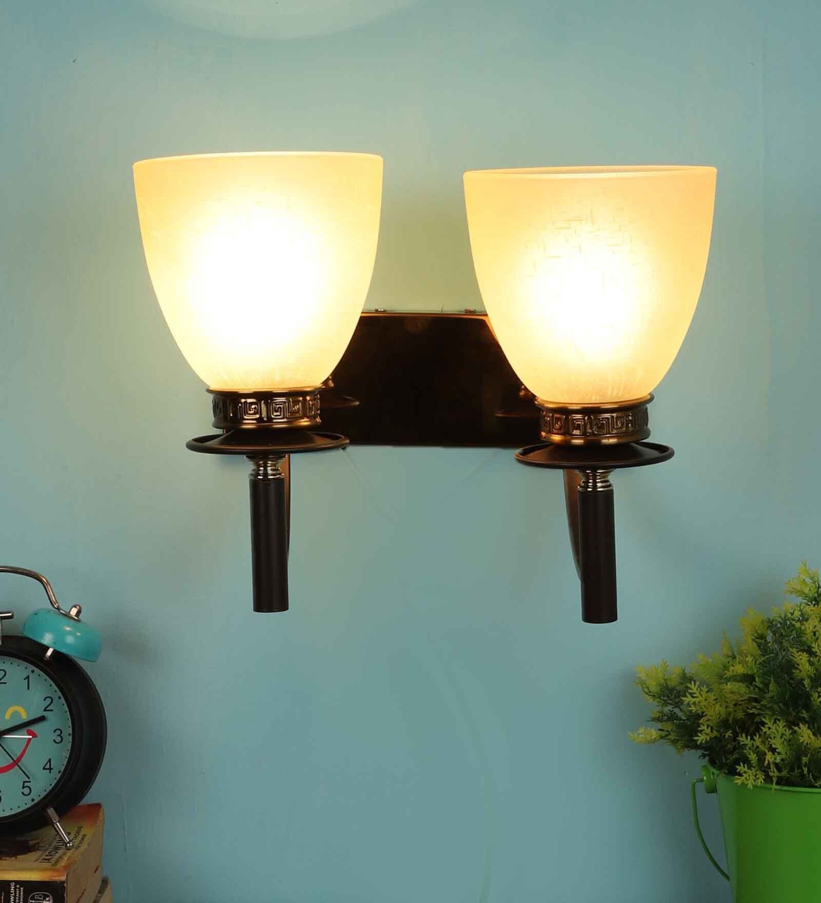 Buy Gold Wood And Iron Wall Lights at 45% OFF by Eliante by Jainsons ...