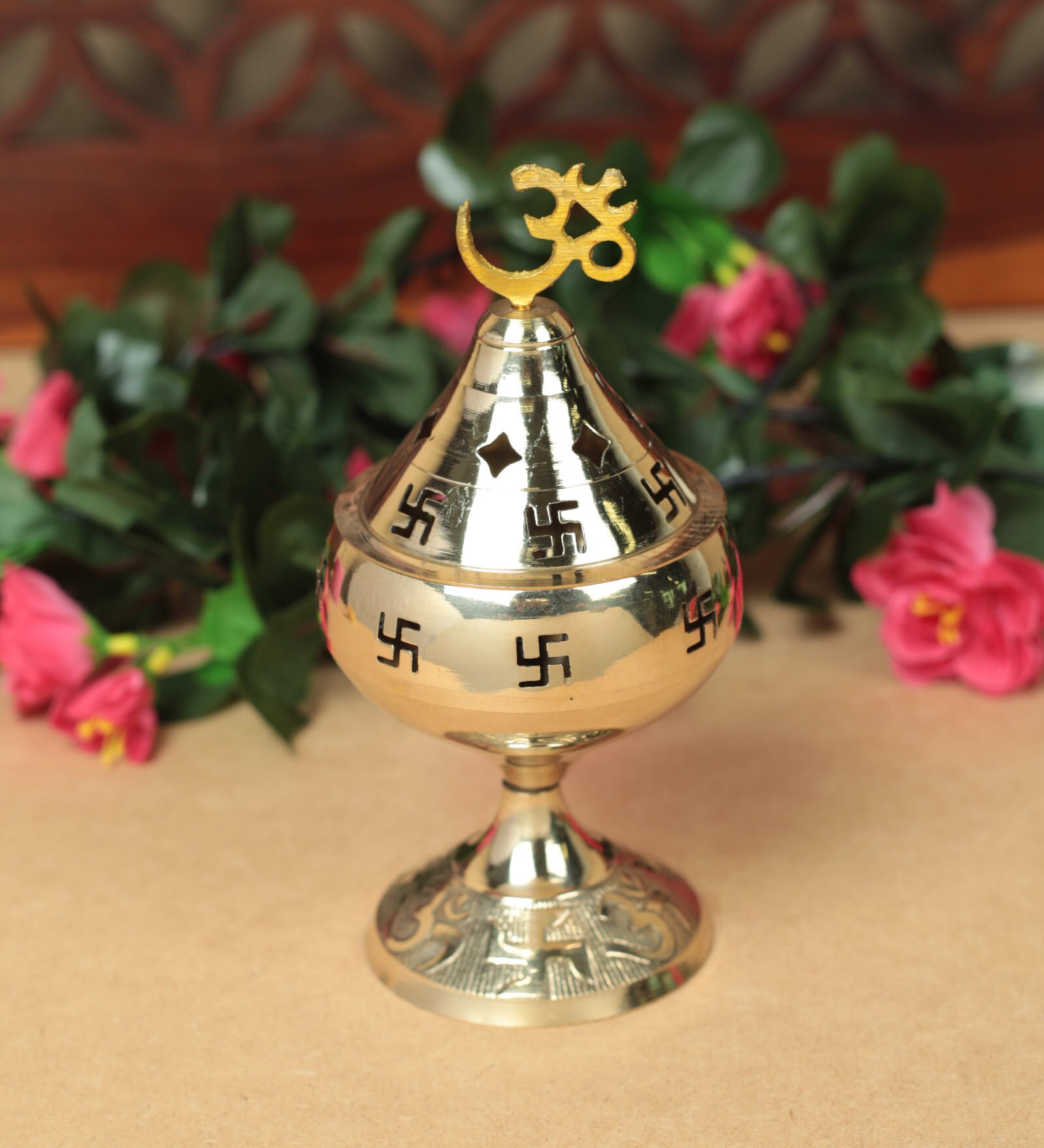 Buy Golden Brass Om & Swastik Diwali Diyas By Hazel at 60% OFF by Hazel ...
