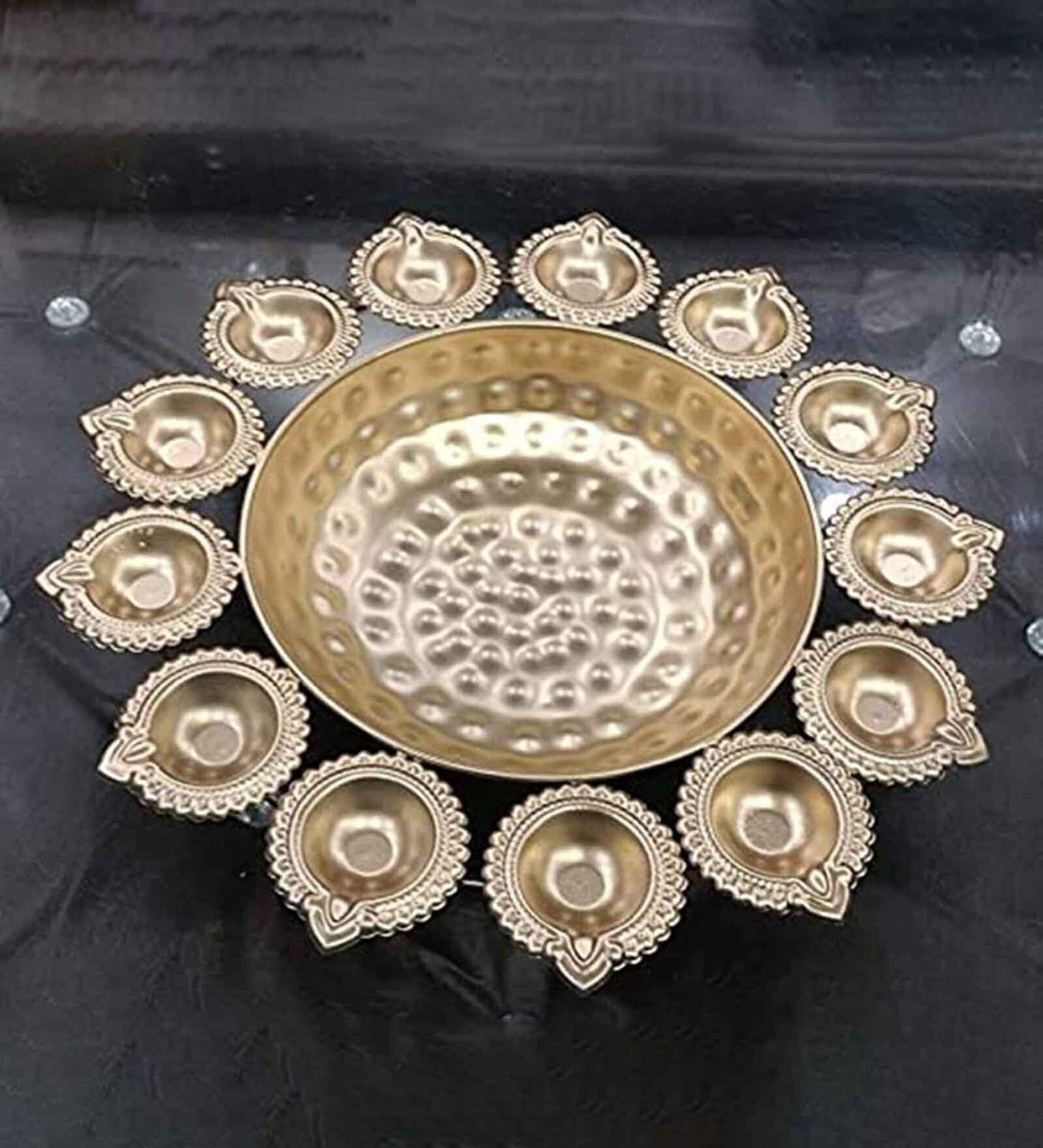 Buy Golden finish Loutus design urli By August Collectives at 65% OFF ...