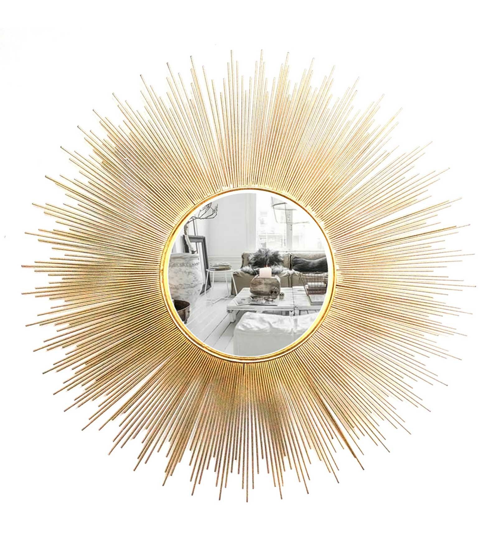Buy Dora Sunburst Wall Mirror in Metallic Frame by Venetian Design ...