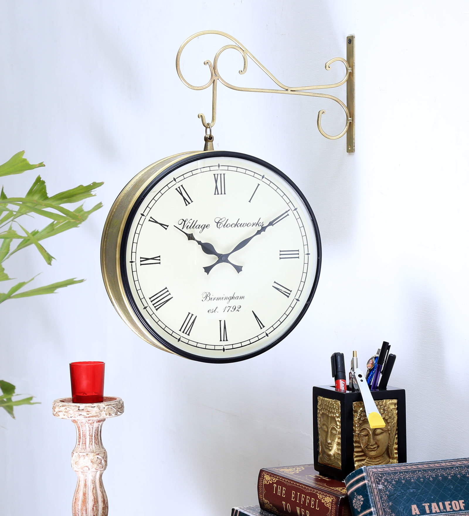 Buy Gold Brass shack Platform Clock at 42% OFF by D'Dass | Pepperfry