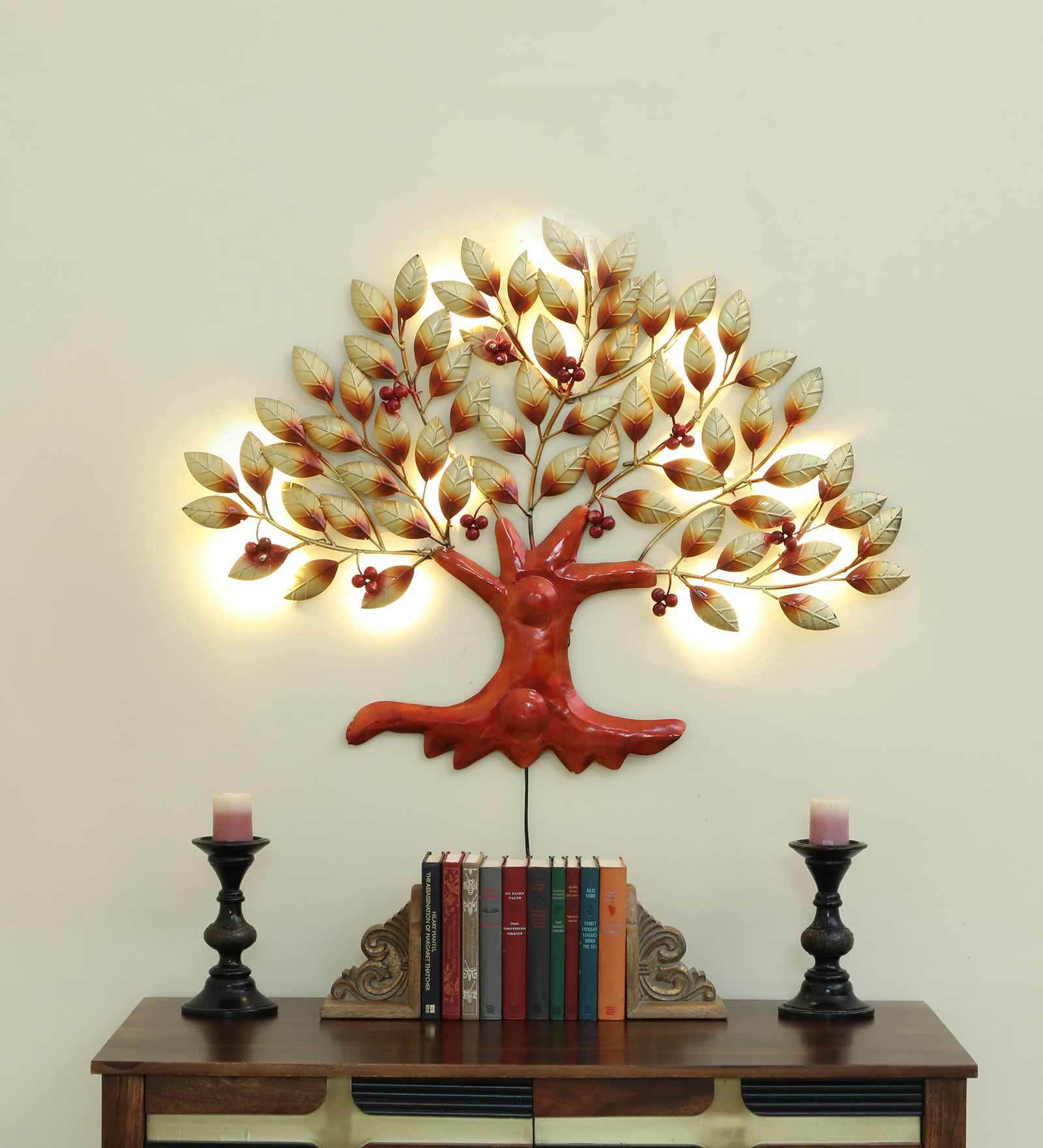 Buy Golden Iron Big Cherry Tree Metal Wall Art at 32% OFF by ...
