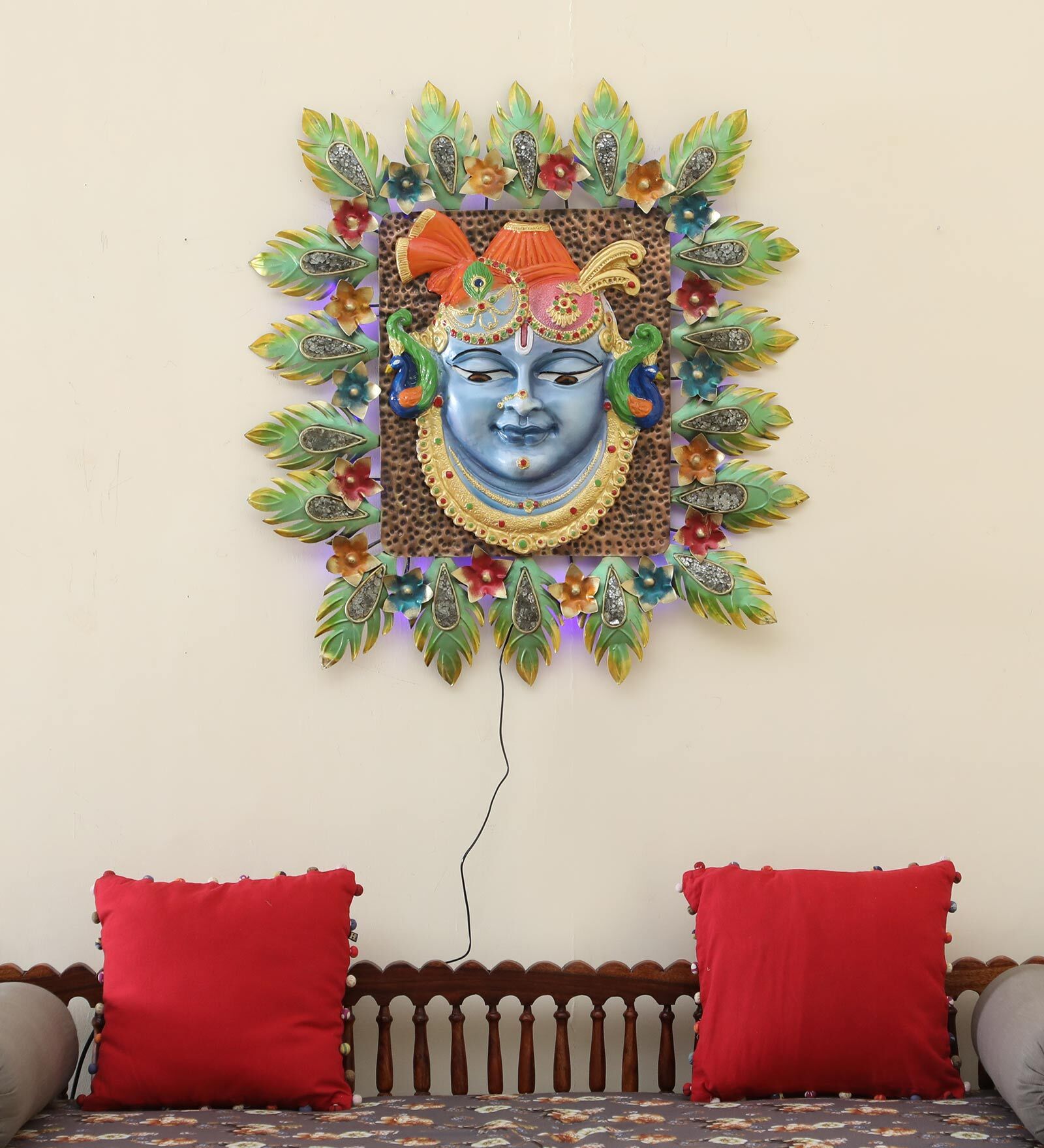 Buy Golden Iron Shreenath Ji Wall Art at 20% OFF by Malik Design ...