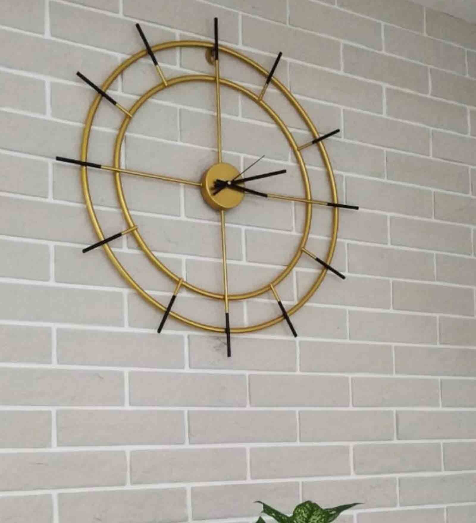 Buy Bluesea Golden Metal Analog Novelty Wall Clock at 25% OFF by Astro ...