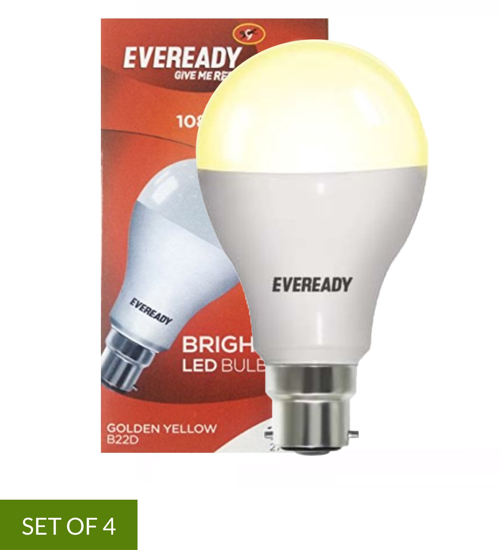 Buy 12 Watt B22 Golden Yellow Led Bulb, Set of 4 Online - Hot Priced ...