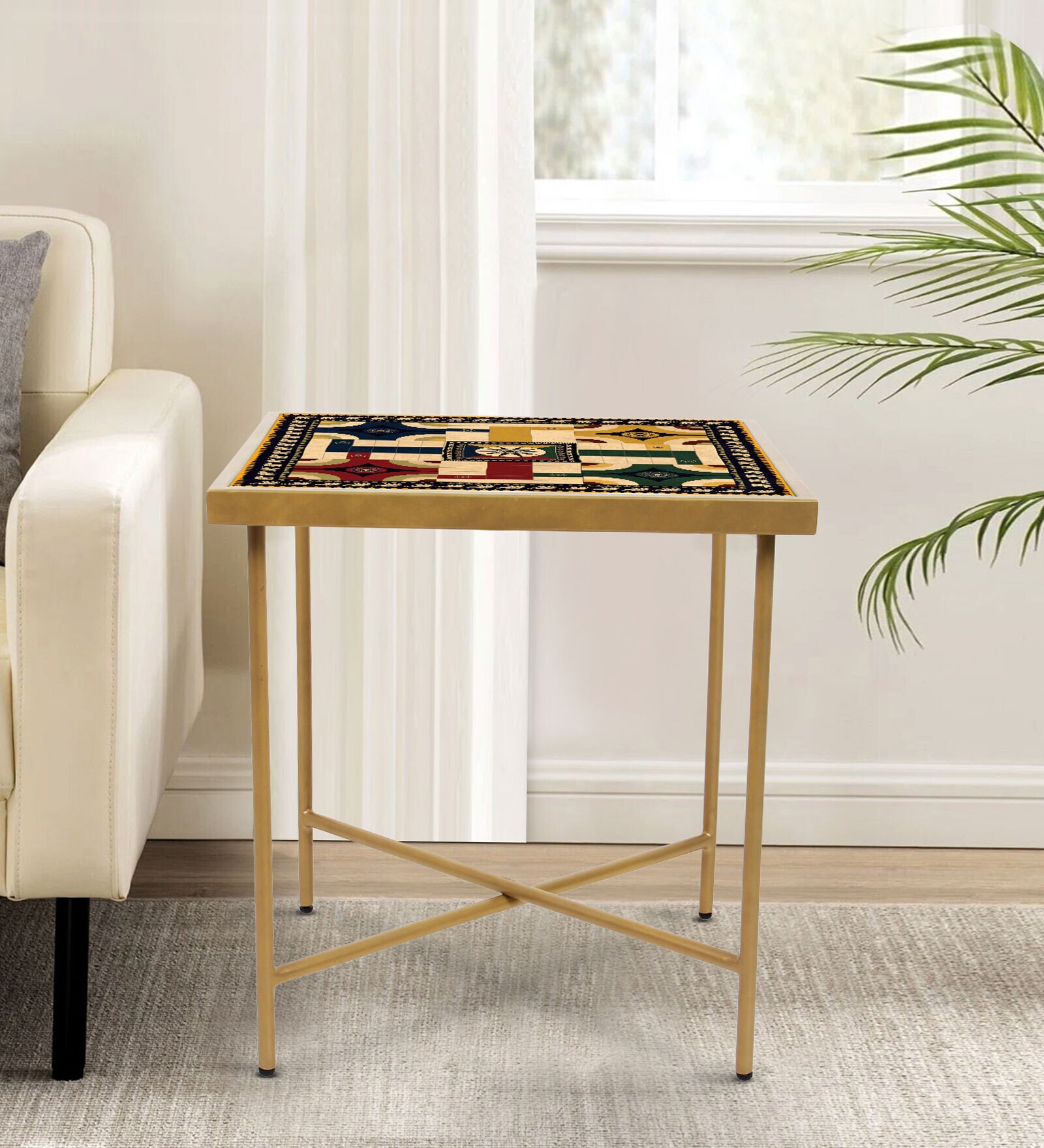 Buy Good Times Glass Top Patio Table in Multicolour Colour at 20% OFF ...