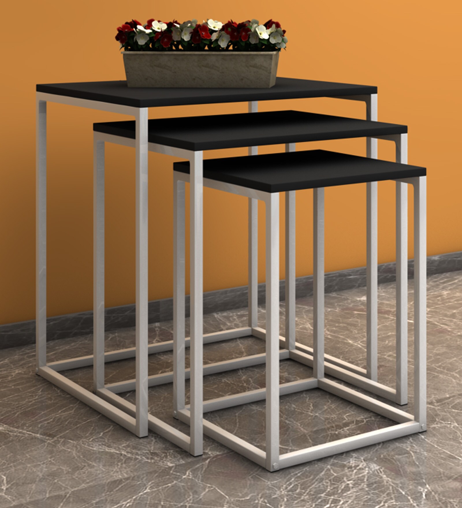 Buy Goose Set of Tables (3)in Wenge Finish at 49% OFF by @home | Pepperfry