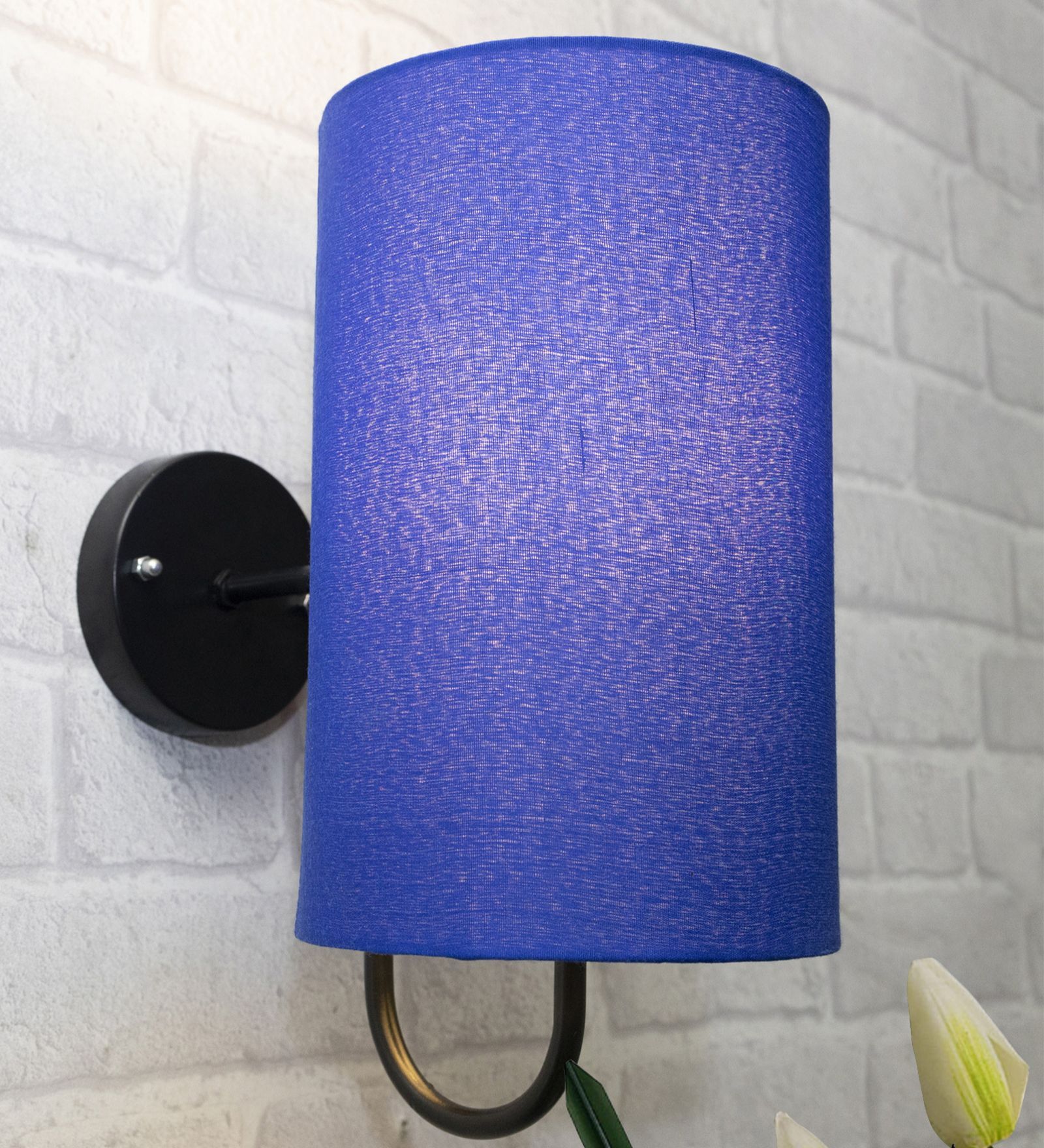 Buy Gooseneck Metal Wall Light with Blue Cylinder Shade at 75% OFF by ...