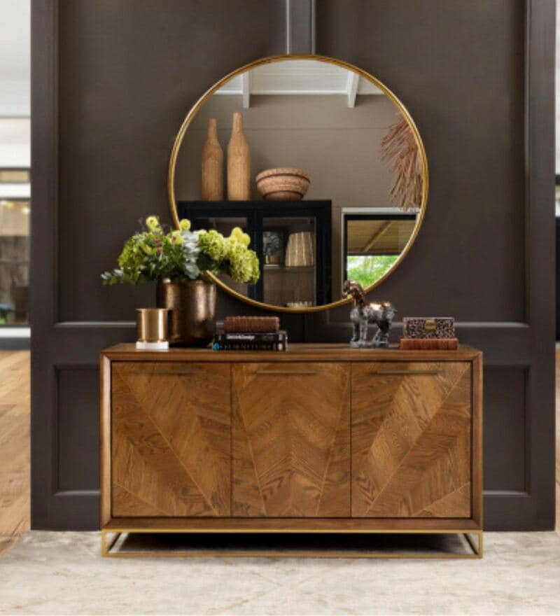 Buy Gold 18 Inch Round Wall Mirror by Casagold Online - Wall Mirrors ...