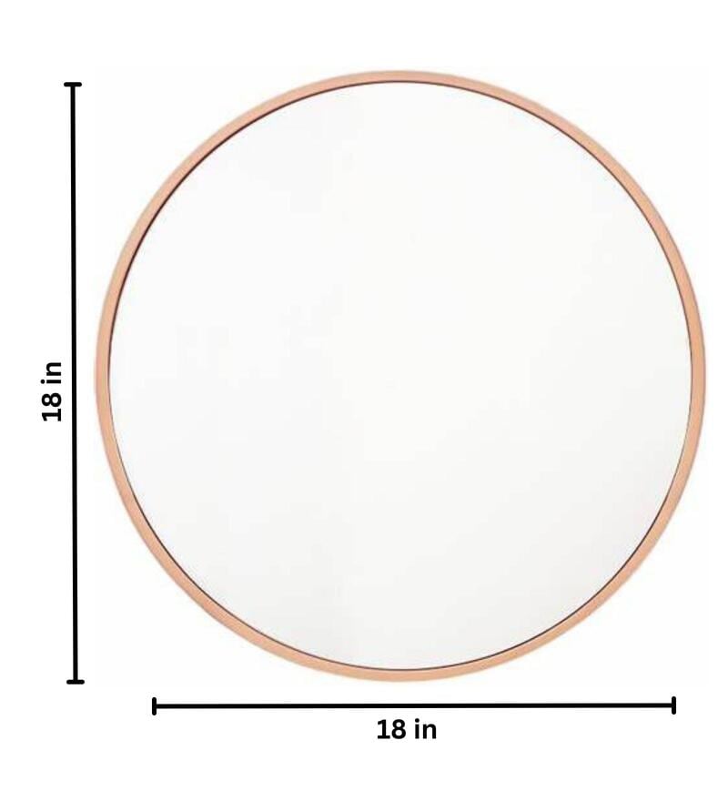 Buy Gold 18 Inch Round Wall Mirror by Casagold Online - Wall Mirrors ...