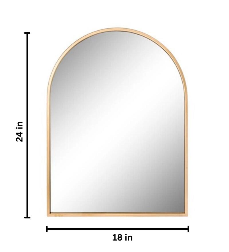 Buy Gold Arch D shape Wall Mirror by Casagold Online - Wall Mirrors ...