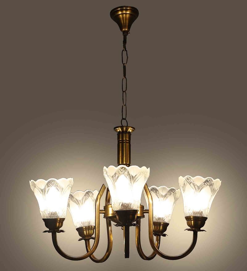 Buy Gold Iron chandlier by Eliante by Jainsons Lights Online - Shaded ...