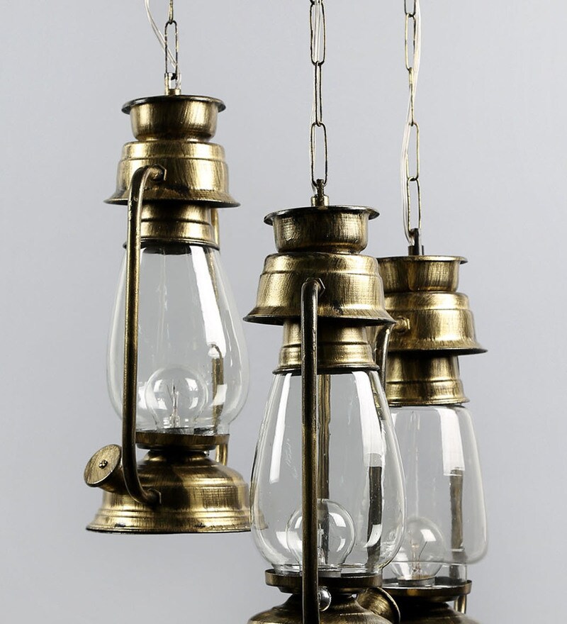 Buy Gold Metal Hanging Lanterns by New Era Online - Globe Hanging ...