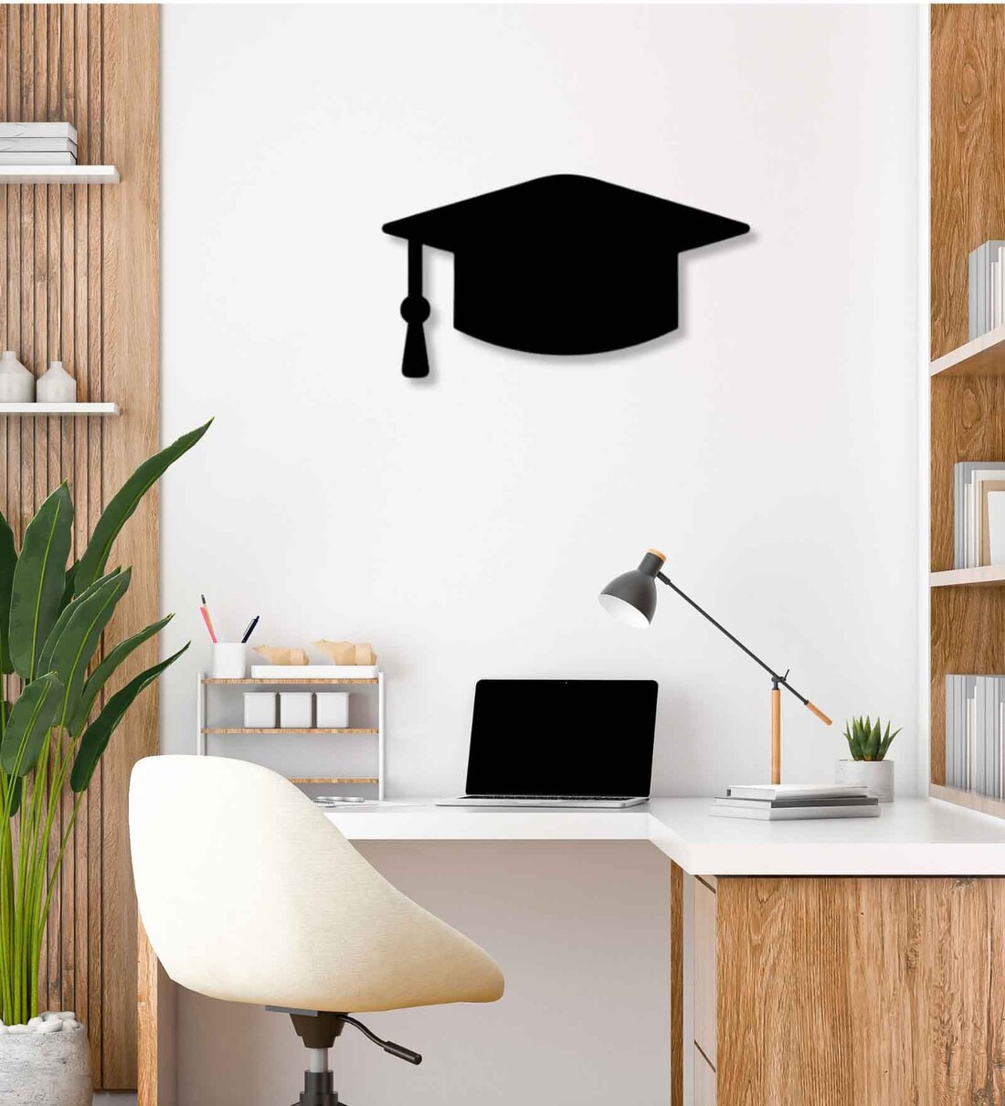 Buy Graduation Cap Black Mild Steel Wall Art at 17% OFF by Elysian ...