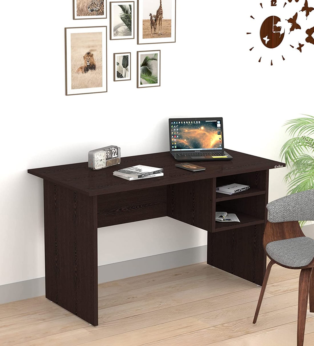 Buy Grady Writing Table in Wenge Finish by Anikaa Online - Modern ...