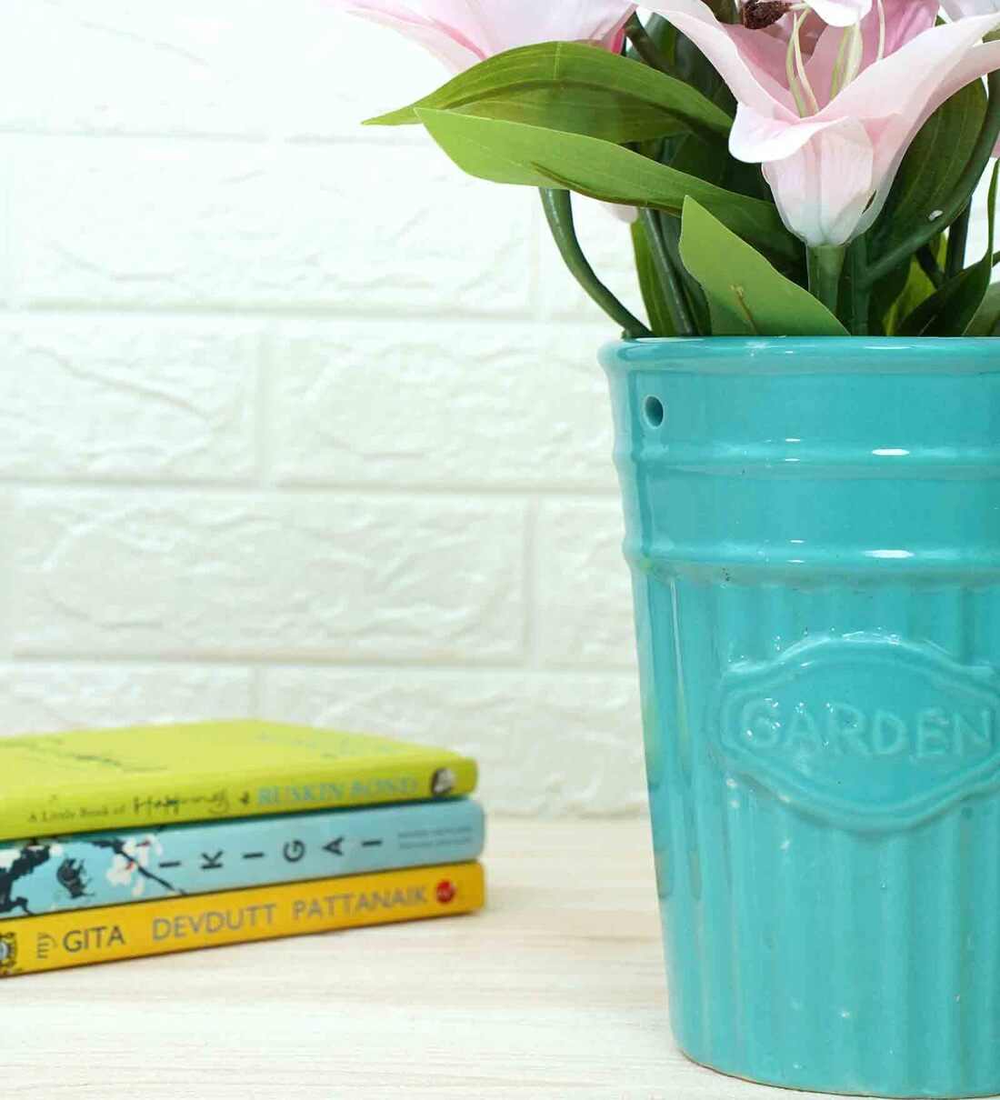 Buy Green Ceramic Floor Planter By Gold Dust Online - Floor Planters ...