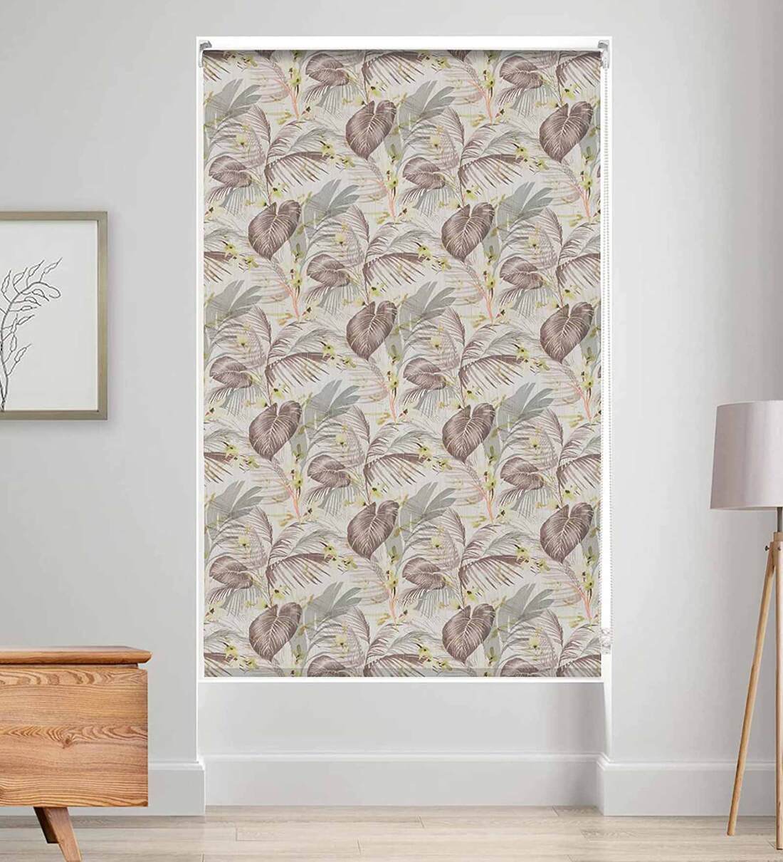 Buy Multicolor Polyester Floral 84 X 60 Inches Semisheer Roller Blind ...