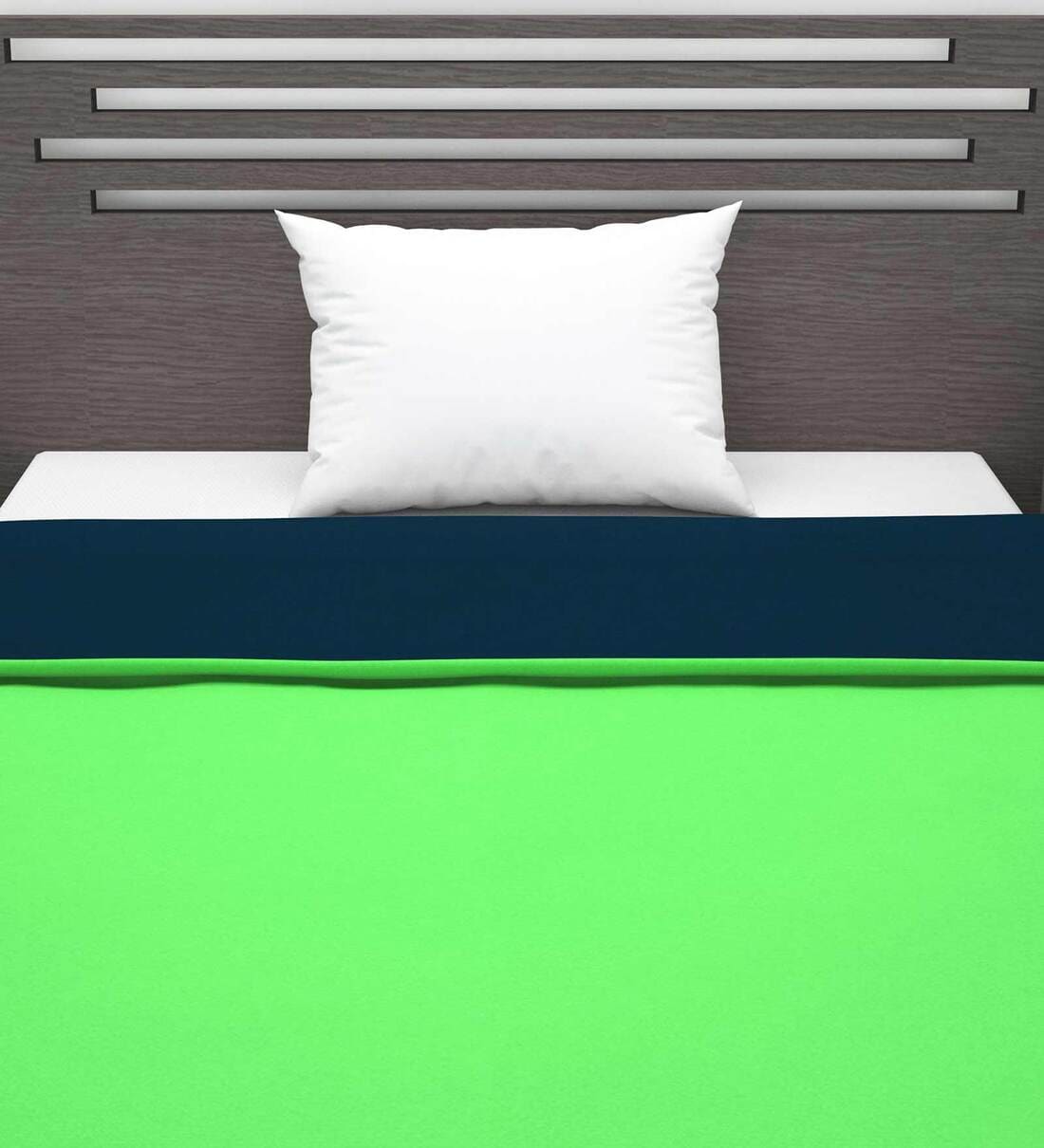Buy Green Solid Polyester 120 GSM Double Bed Reversible Dohar by Divine ...