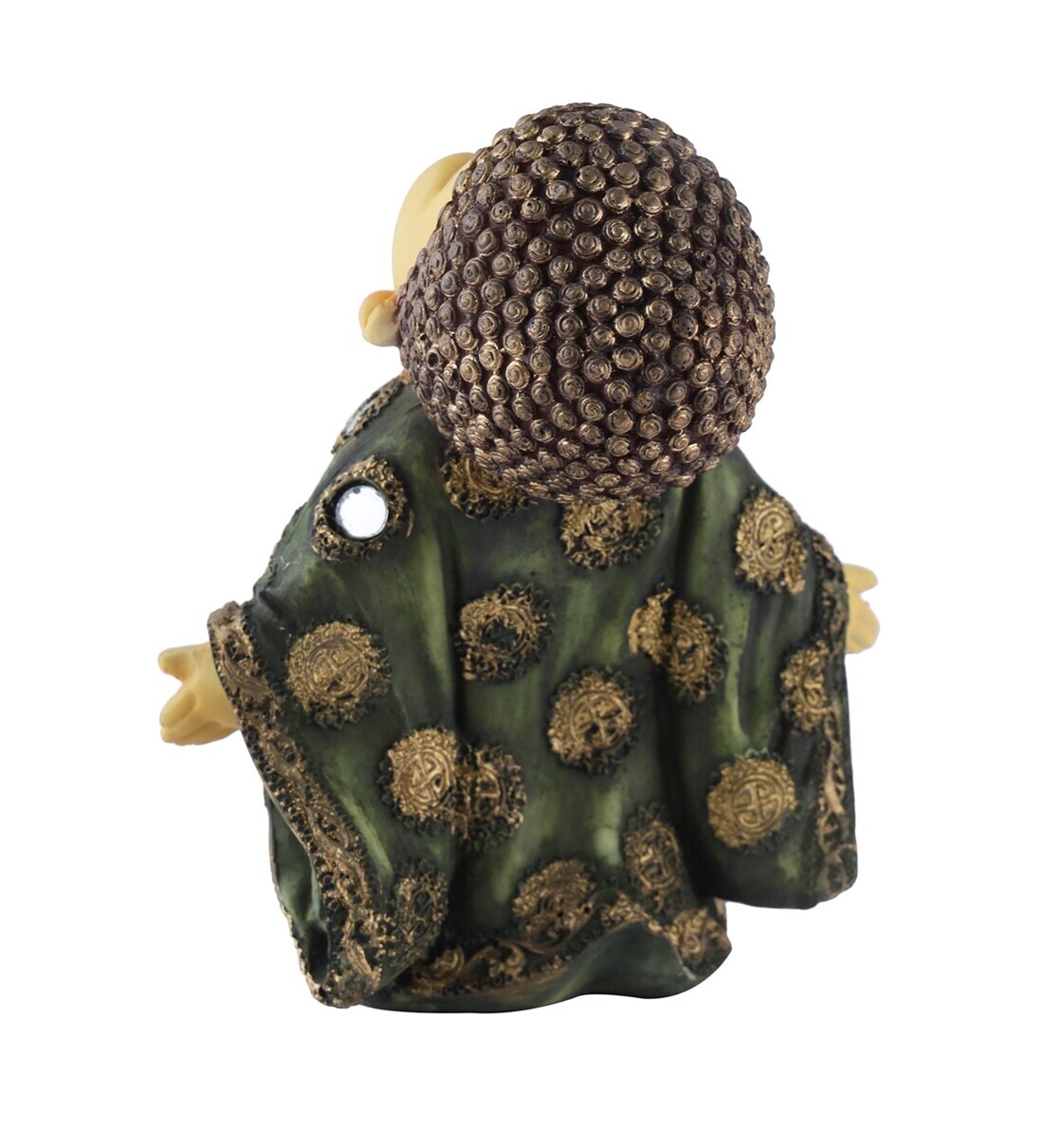 Buy Green Polyresin 7.5 Inch Monk Buddha Idol By Craftvatika Online ...
