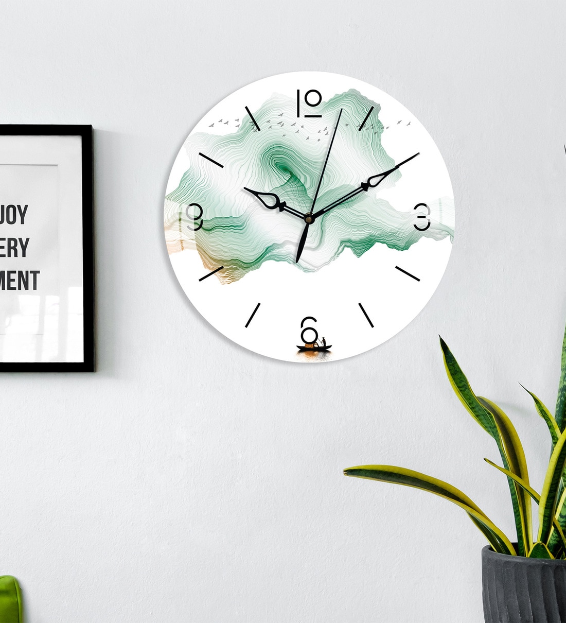 Buy Green Waves Acrylic Wall Clock by The Next Decor Online - Modern ...