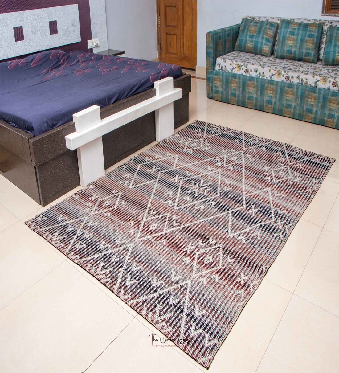 Buy Grey Floral Polyester 5 ft x 7 ft Machine Made Carpet at 18% OFF by ...